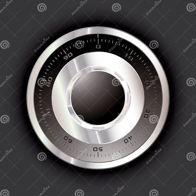 Safe dial dark stock vector. Illustration of business - 20231840