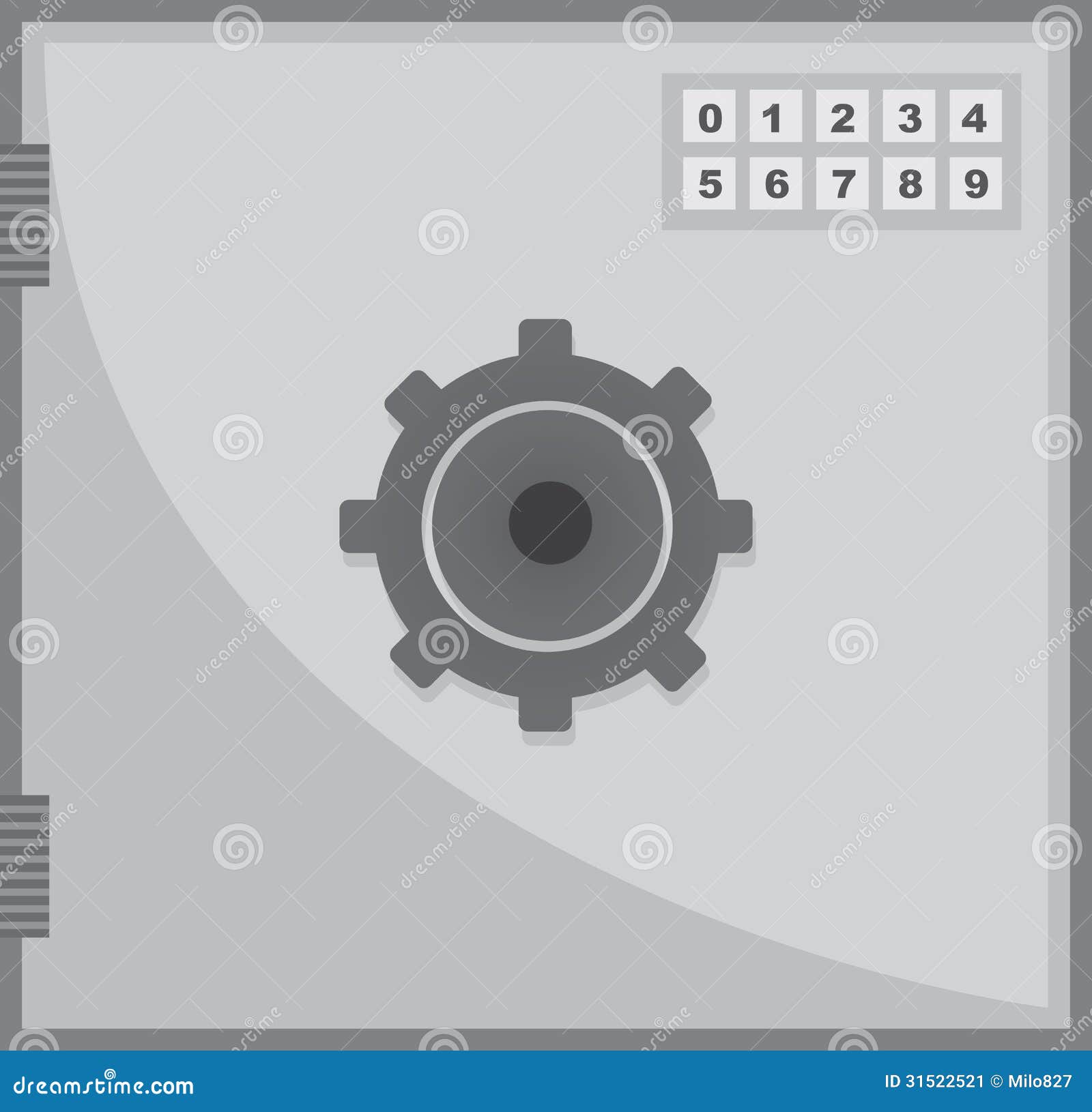 Safe Digital Buttons stock vector. Illustration of cash - 31522521