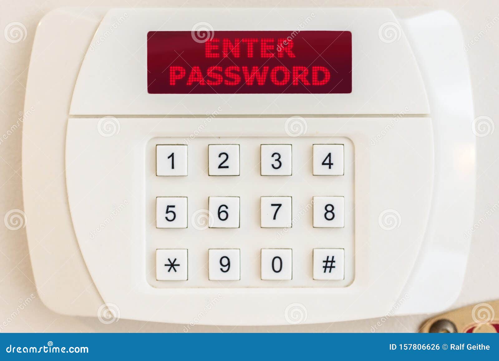 Safe with Display and the Request To Enter the Password Stock Photo ...