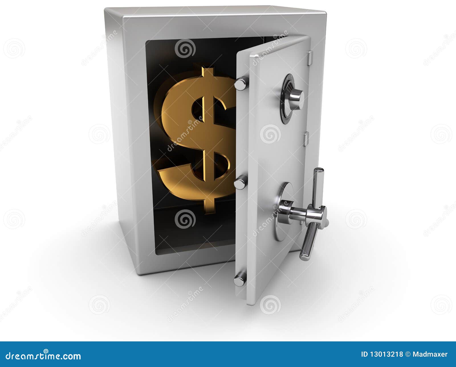 Safe with dollar sign stock illustration. Illustration of savings ...