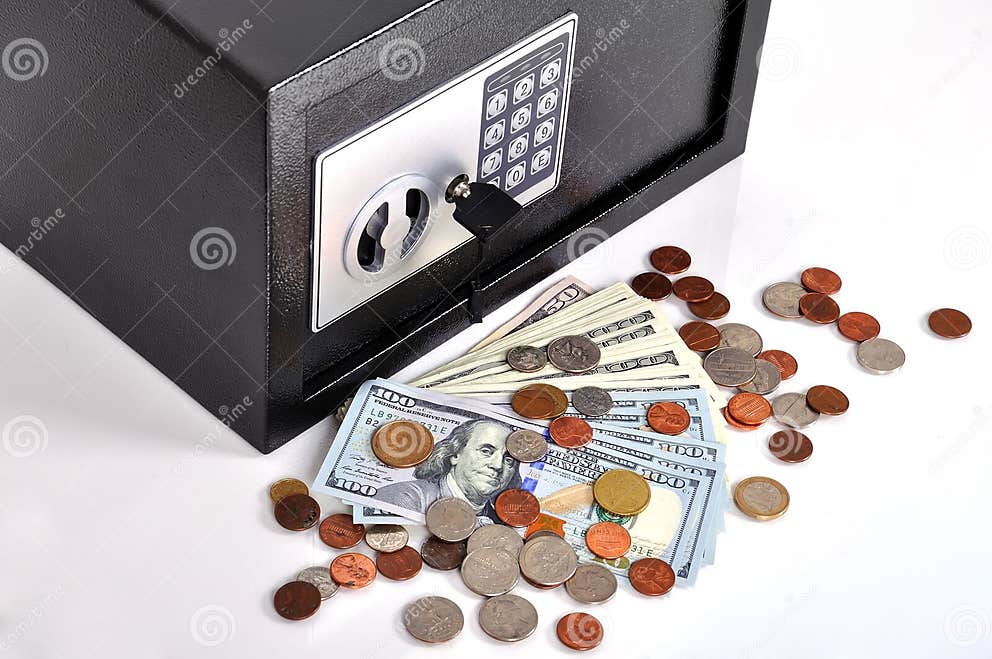 Safe and dollars stock image. Image of currency, safe - 40615927