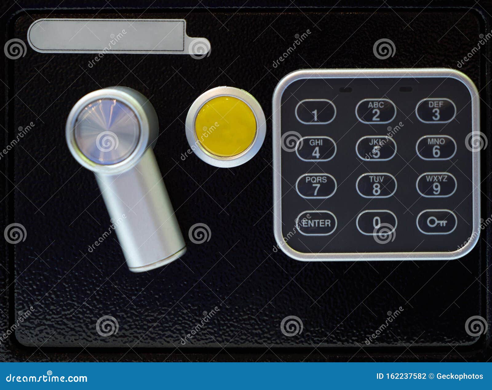 Safe Door with Code Lock, Close-up. Black Metal Safe Deposit Box Stock ...