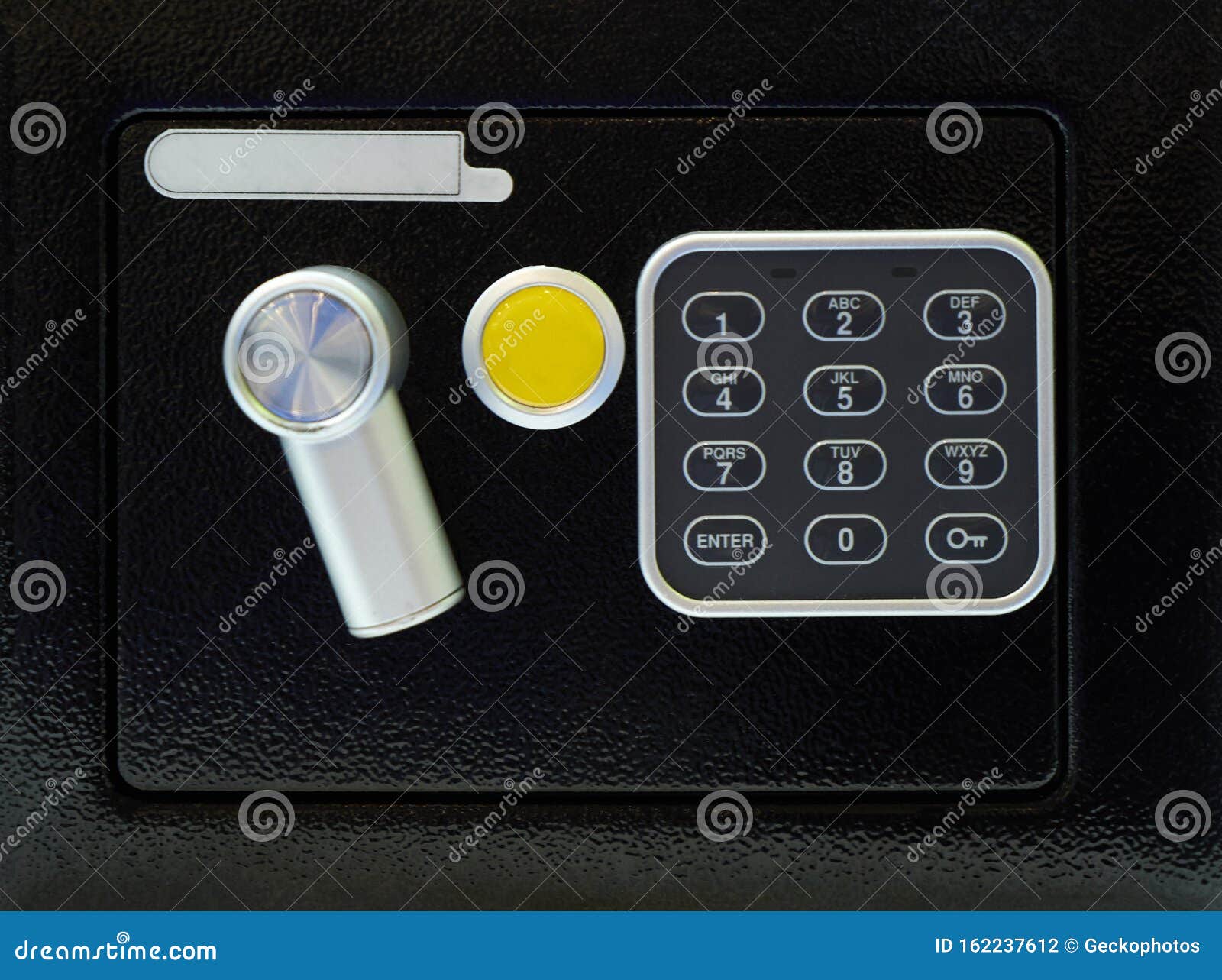 Safe Door with Code Lock, Close-up. Black Metal Safe Deposit Box Stock ...