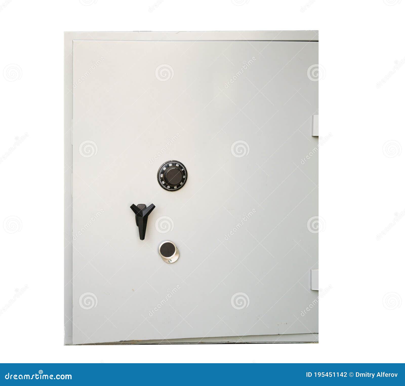 Safe Door with a Dial for Dialing a Code and a Lock. Preservation of ...