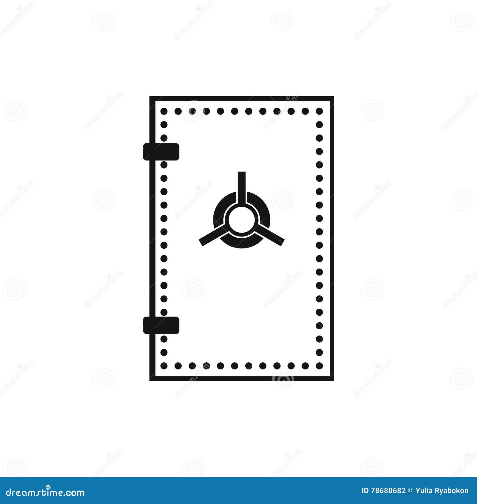 Safe Door Icon, Simple Style Stock Vector - Illustration of dial ...