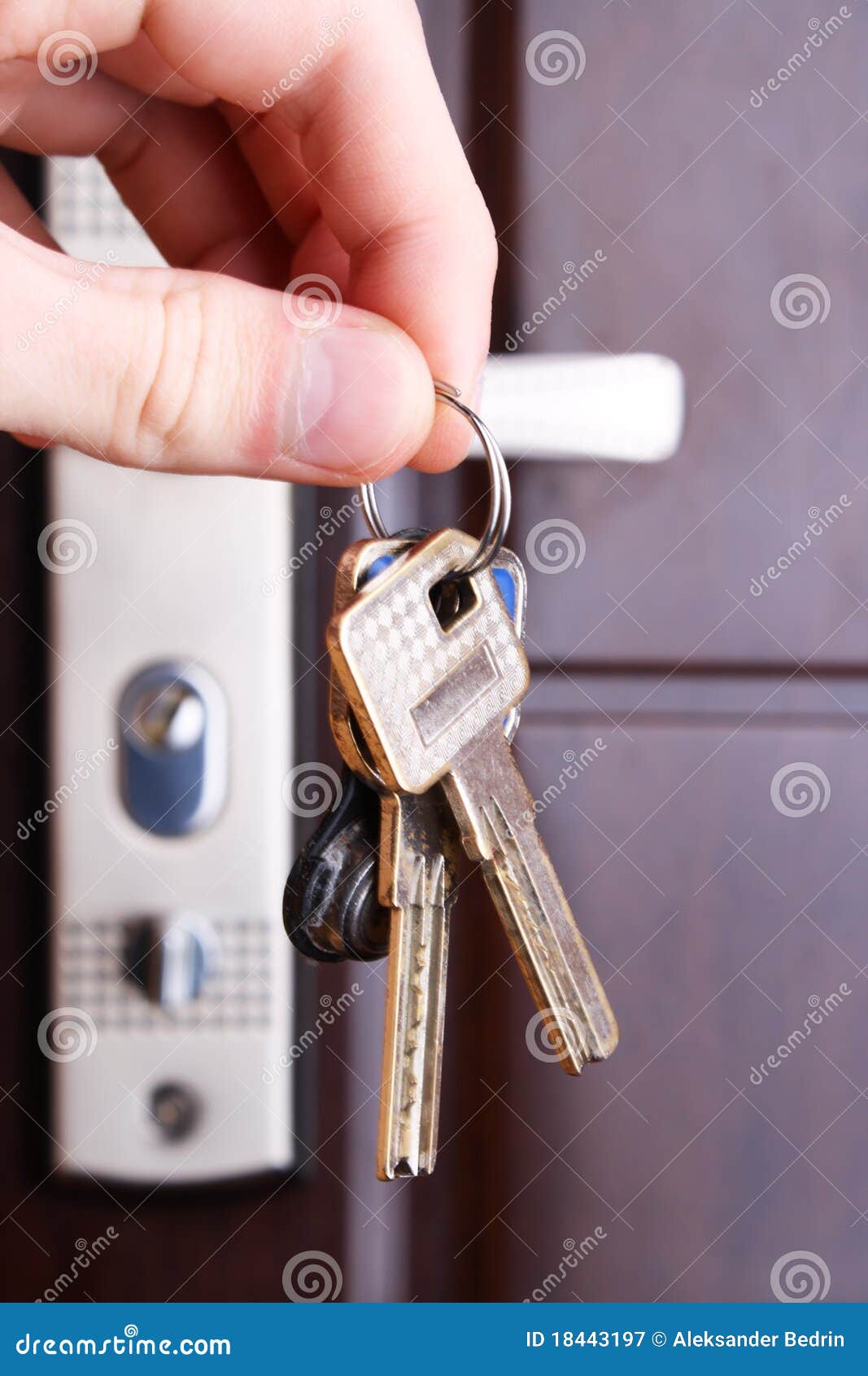 Safe Door. Key in a Keyhole Stock Image - Image of insurance, close ...
