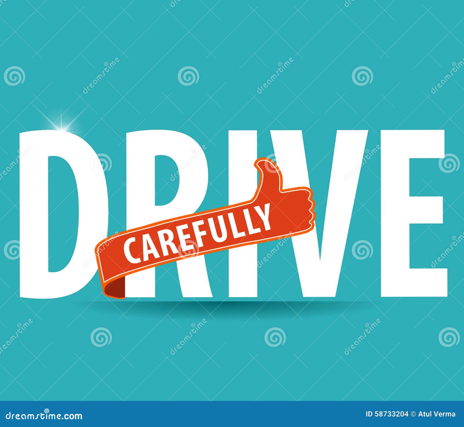 Safe driving concept stock vector. Illustration of concept - 58733204