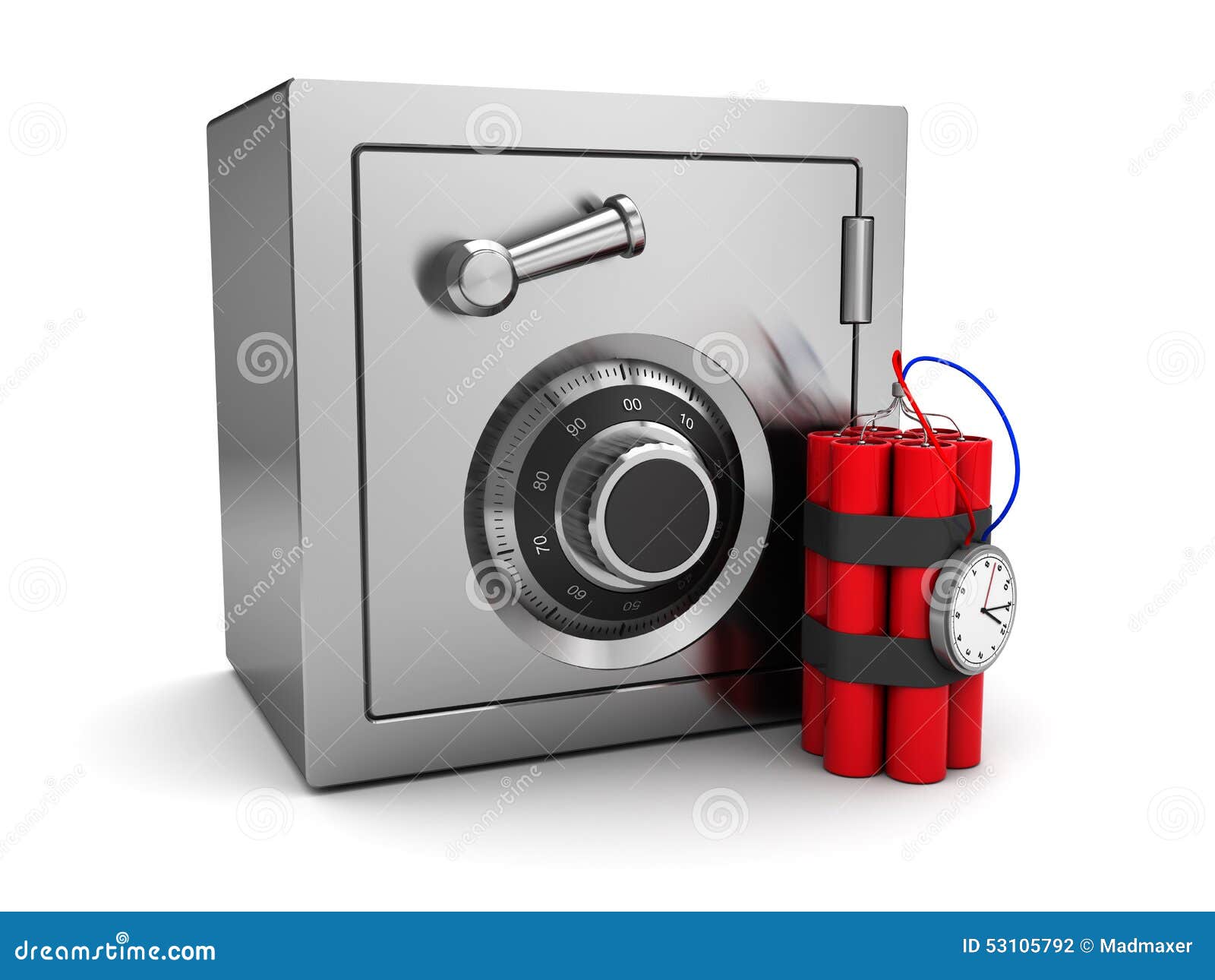 Safe and dynamite stock illustration. Illustration of confidential ...