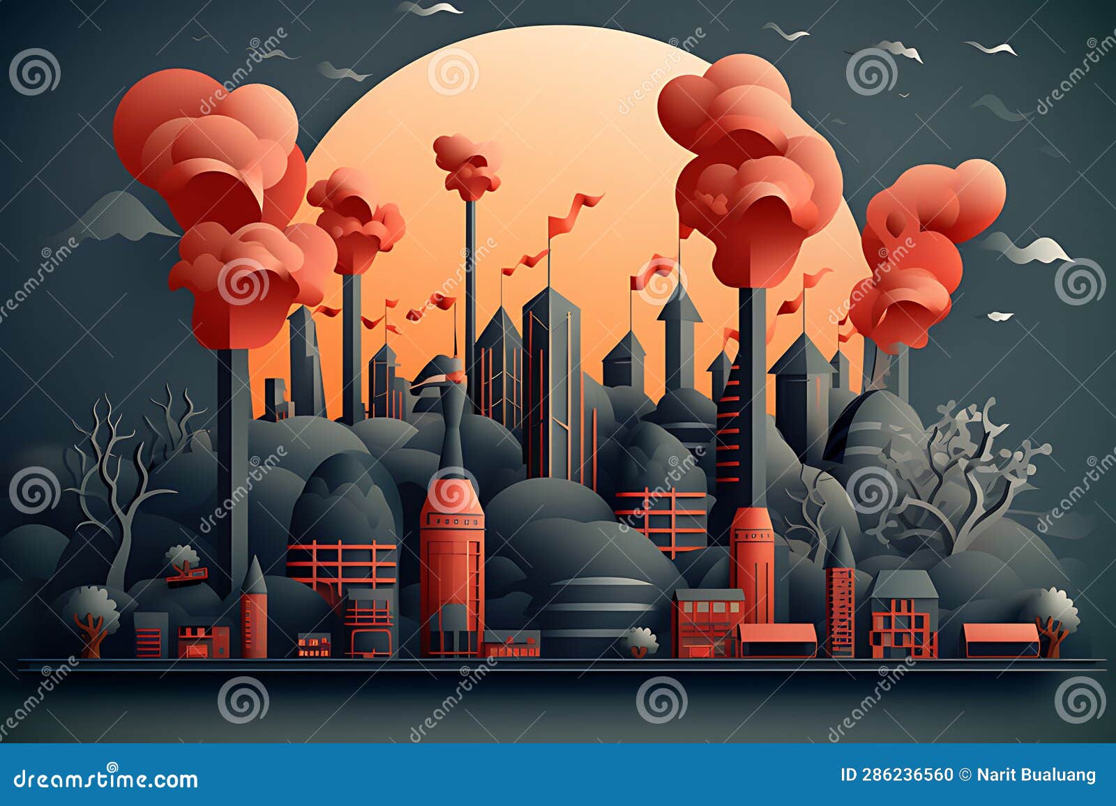 Safe Environmental Form Pollution with Generative AI Stock Illustration ...