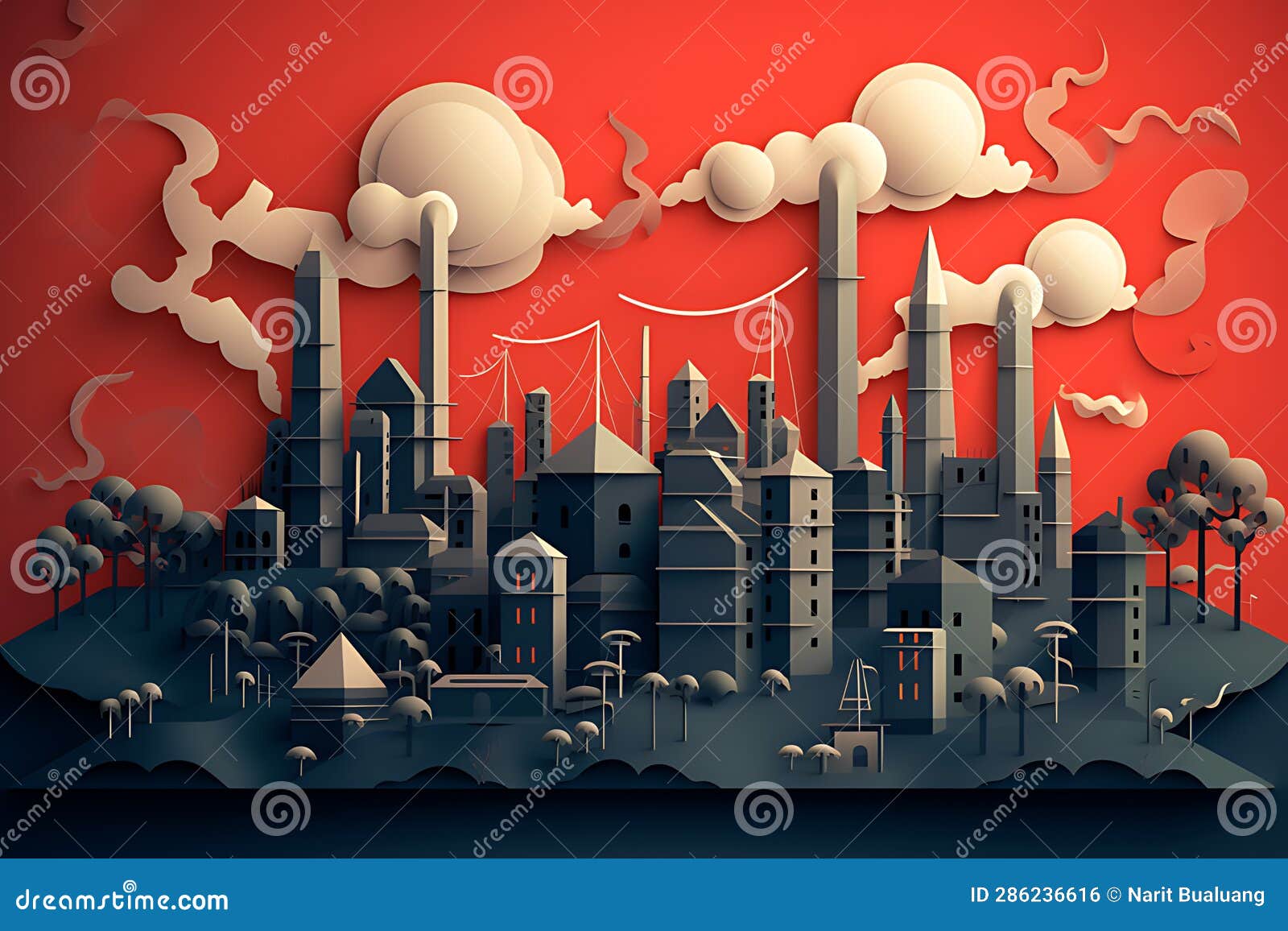 Safe Environmental Form Pollution with Generative AI Stock Illustration ...