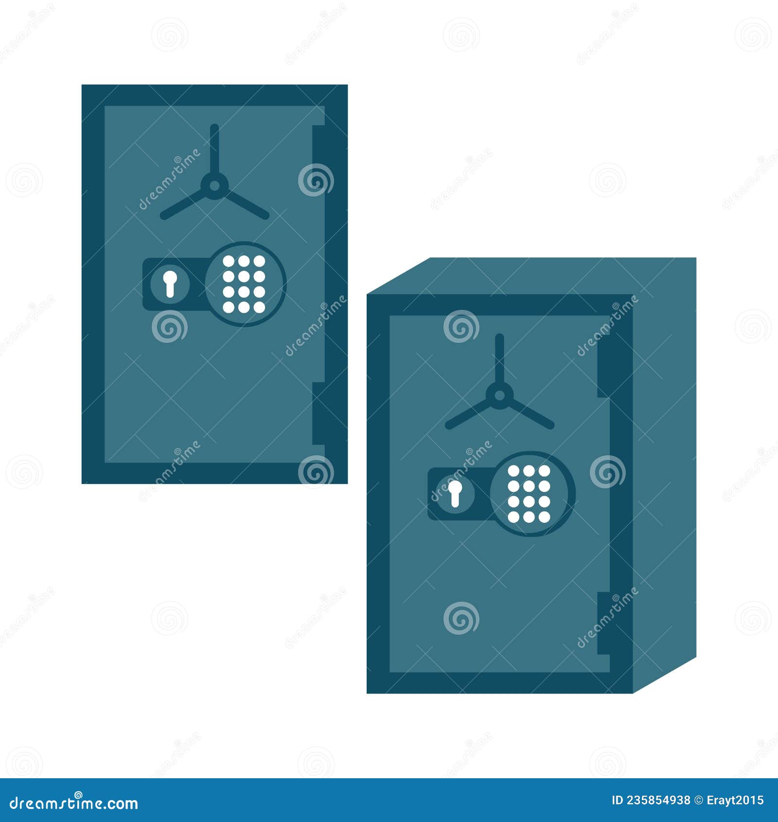 Safe in Flat and Cartoon Style Stock Vector - Illustration of code ...