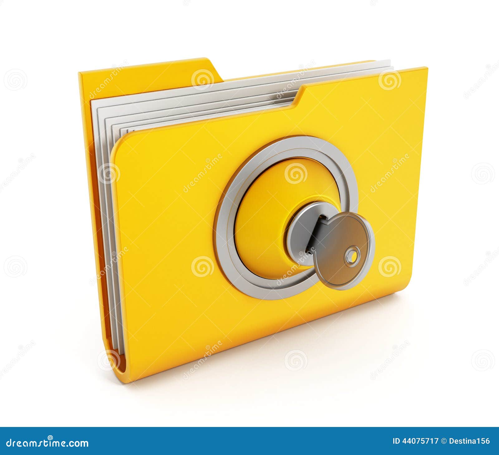 Safe folder stock illustration. Illustration of icon - 44075717