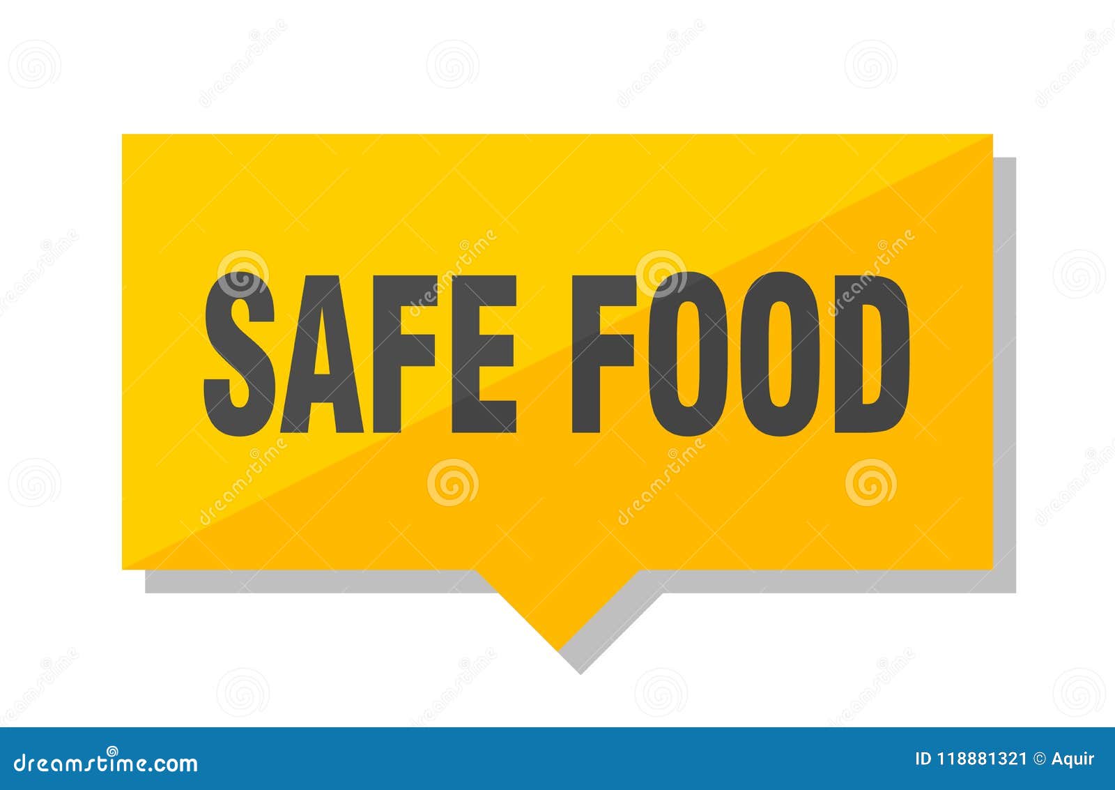 Safe food price tag stock vector. Illustration of design - 118881321