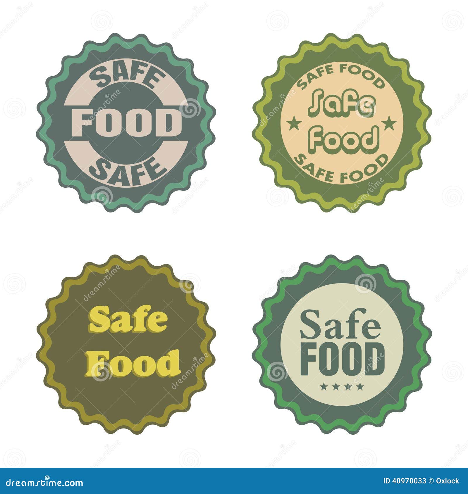 Safe food stickers stock vector. Illustration of safe - 40970033