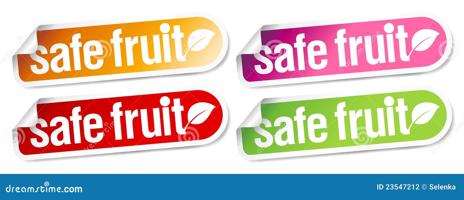 Safe fruit stickers. stock vector. Illustration of refreshment - 23547212