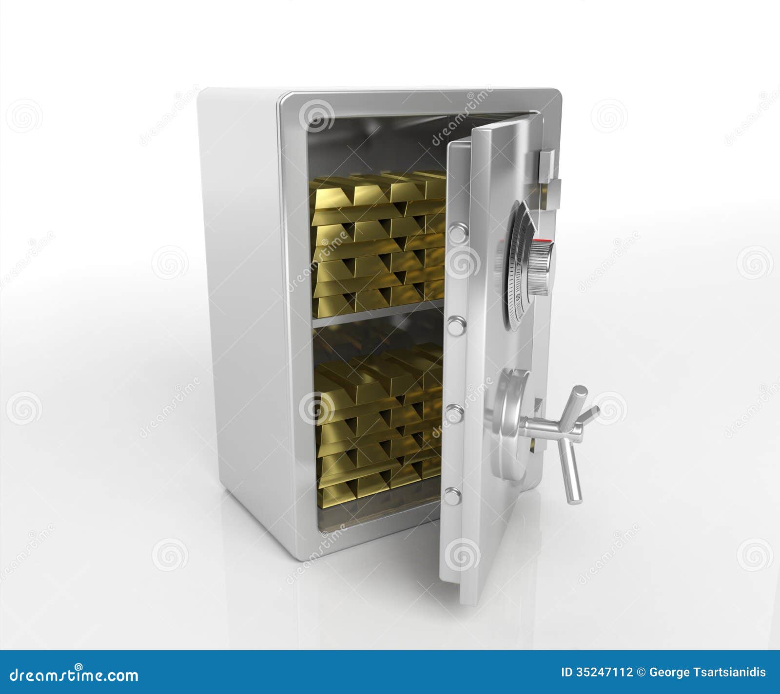 Safe with gold stock illustration. Illustration of golden - 35247112