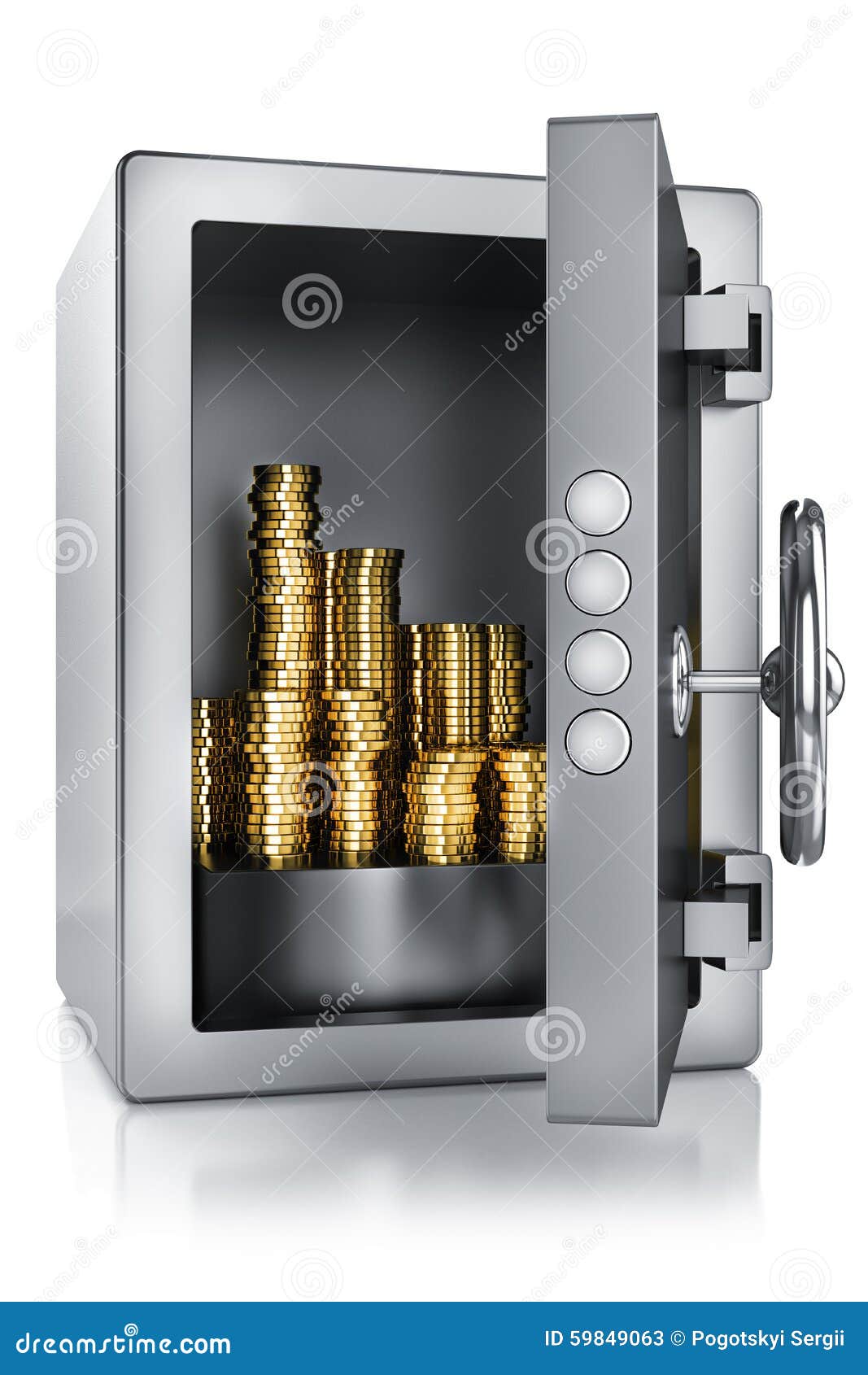 Set Safe With Gold Bars, Gold, 24k And Icon. Silver Square Button ...