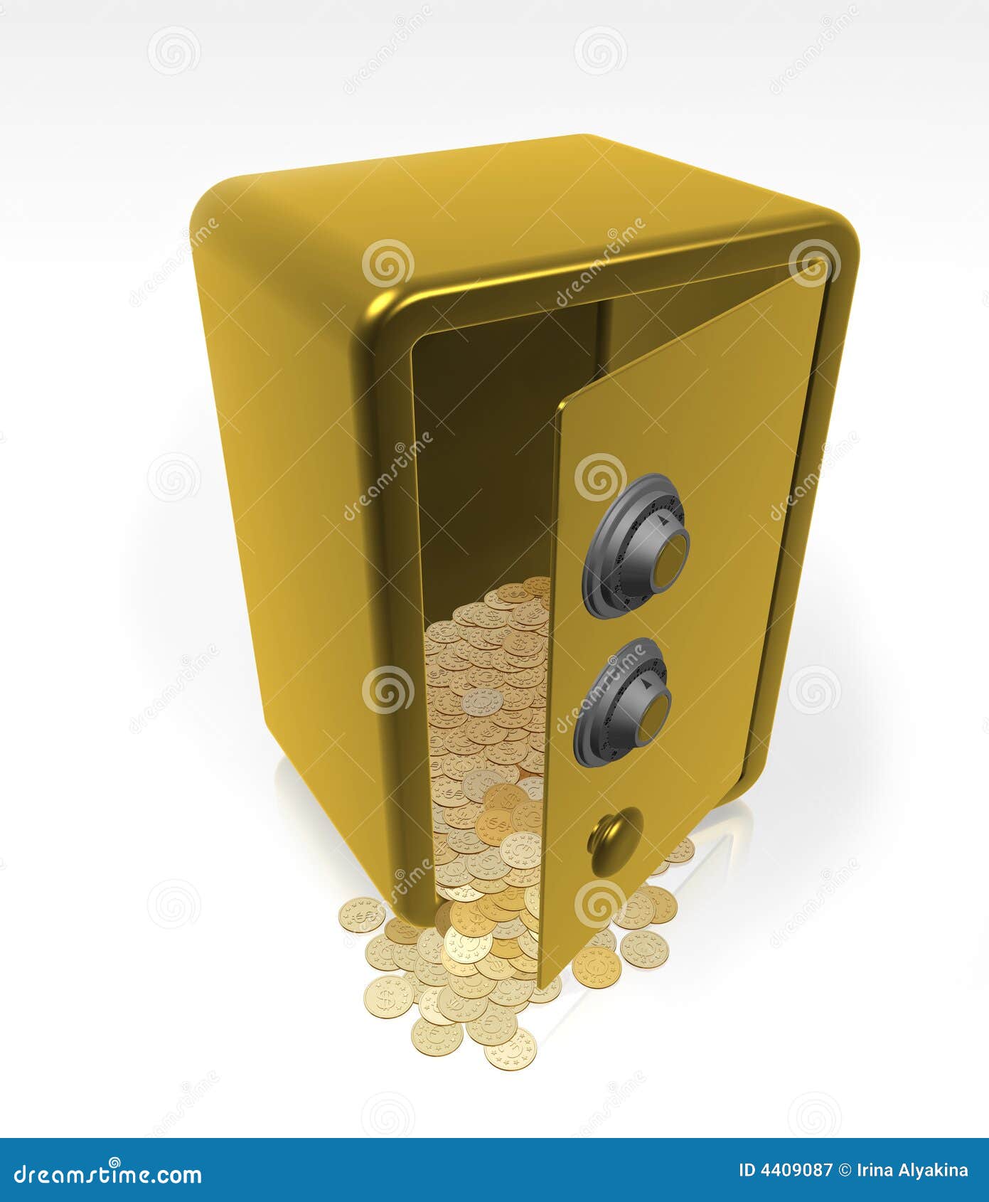Safe gold open stock illustration. Illustration of open - 4409087