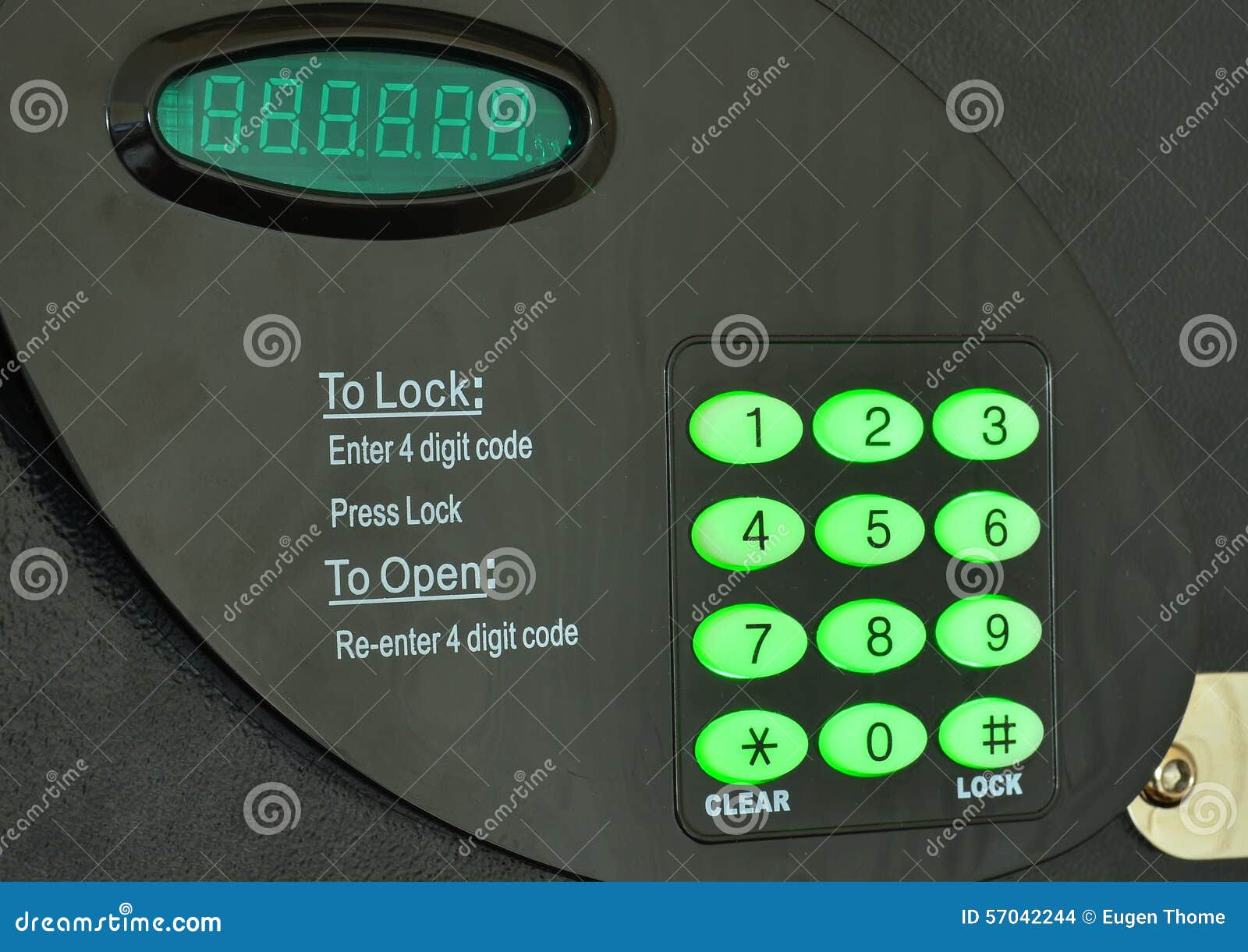 Safe stock photo. Image of hotel, keypad, lock, valuables - 57042244
