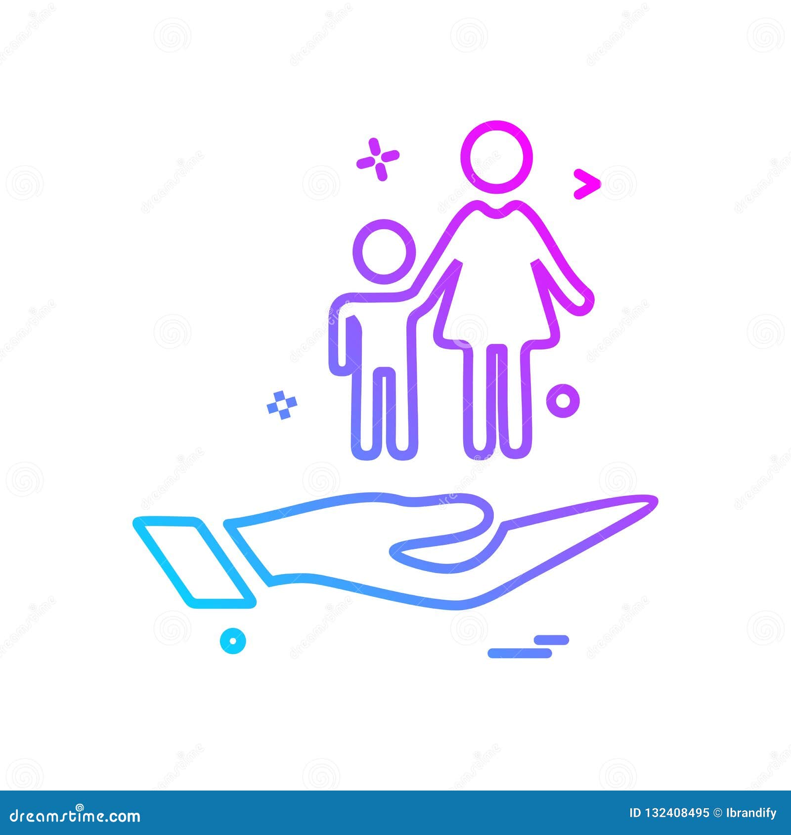 Safe Hands Icon Design Vector Stock Vector - Illustration of secure ...