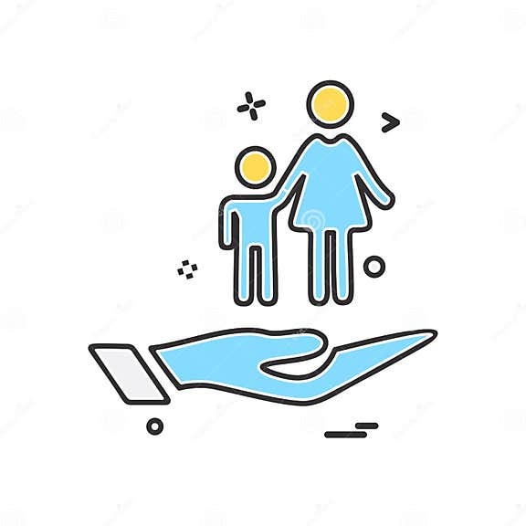 Safe Hands Icon Design Vector Stock Vector - Illustration of help ...
