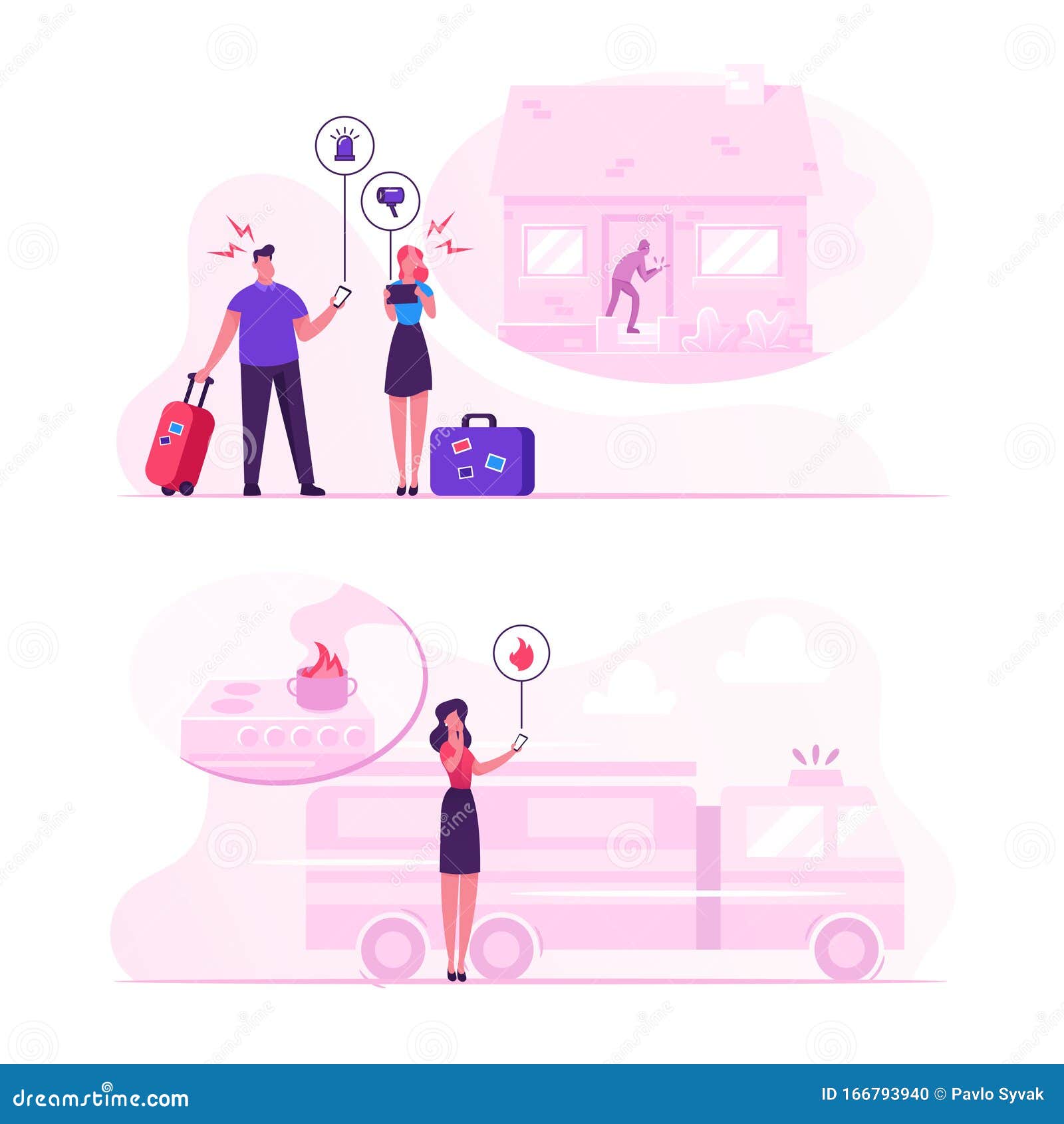 People Getting Off The Bus, Cartoon Illustration, Isolated Object On ...