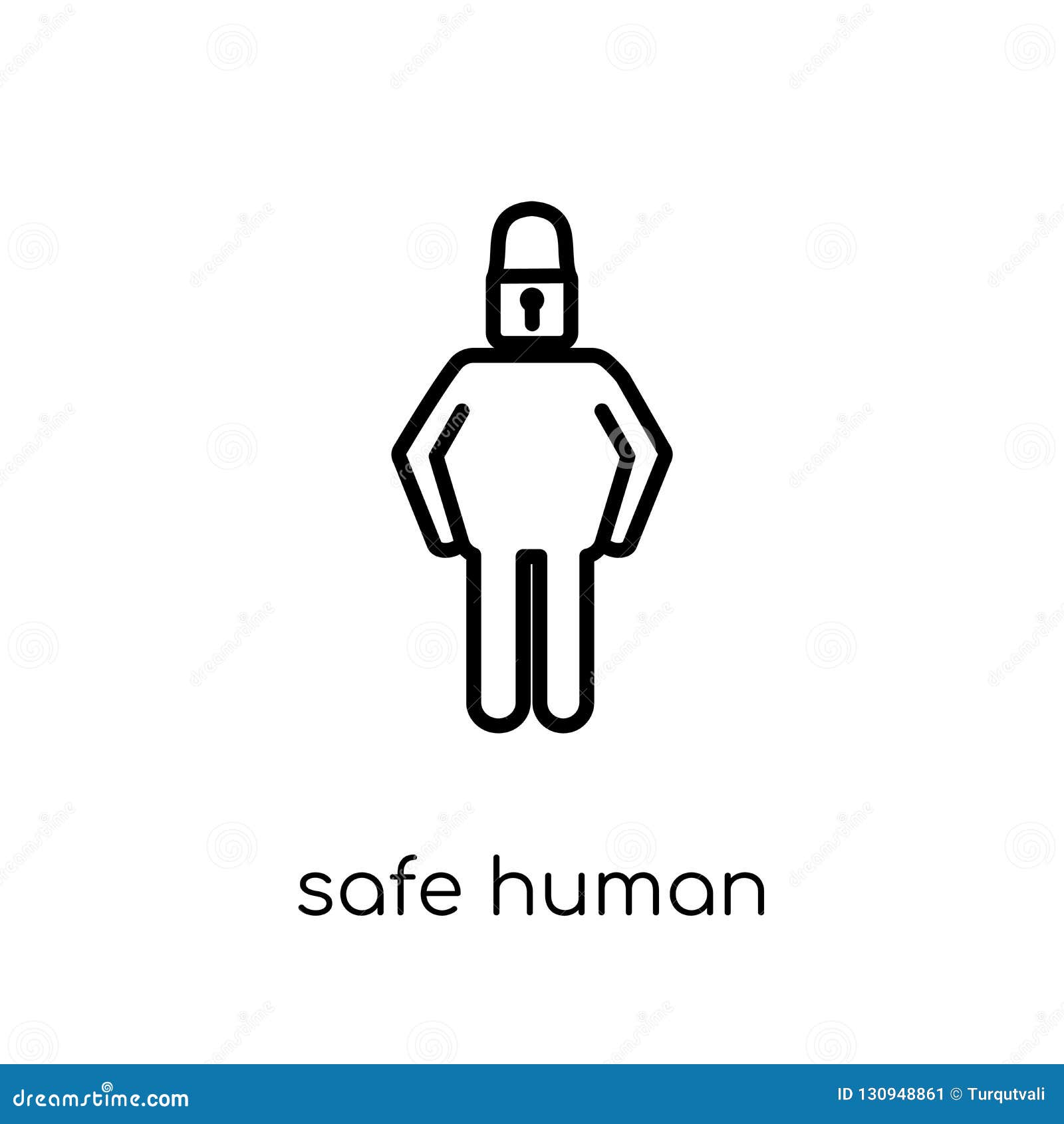 Safe Human Vector Icon On White Background. Flat Vector Safe Human Icon ...