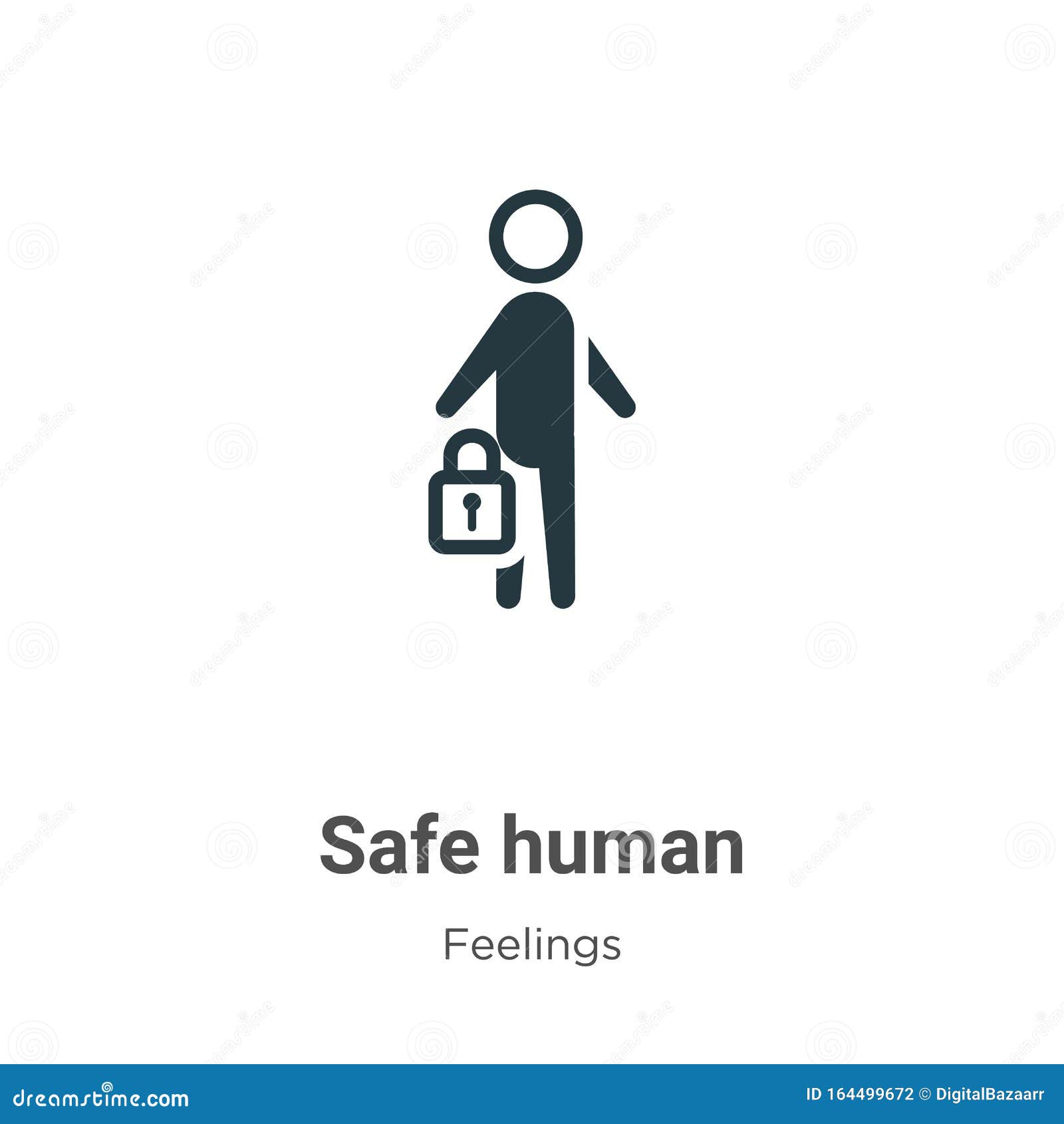 Safe Human Vector Icon On White Background. Flat Vector Safe Human Icon ...
