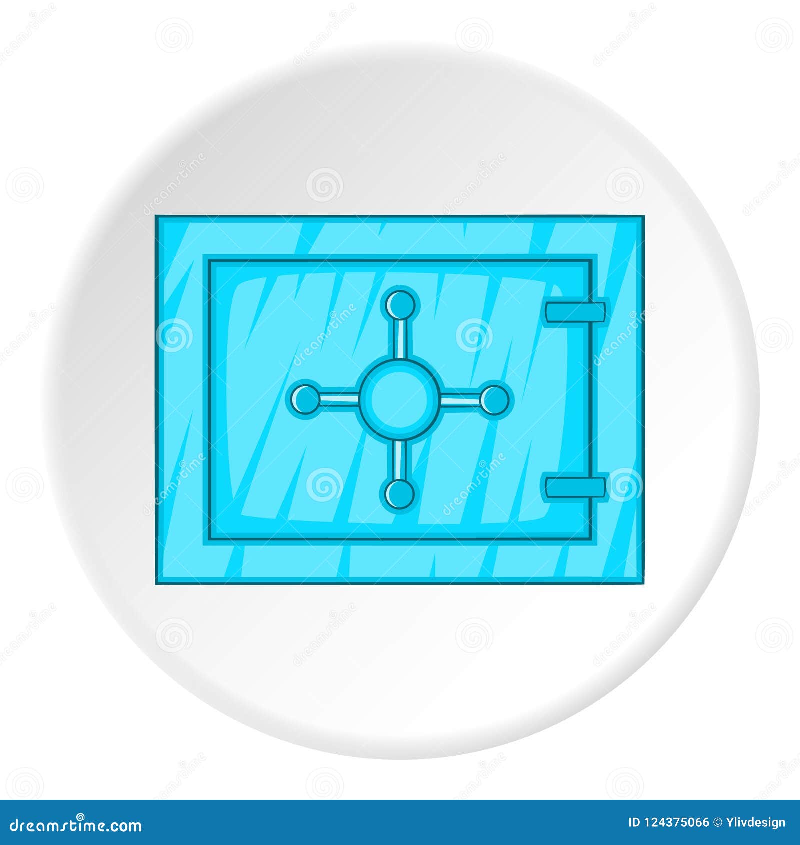Safe icon, cartoon style stock illustration. Illustration of door ...