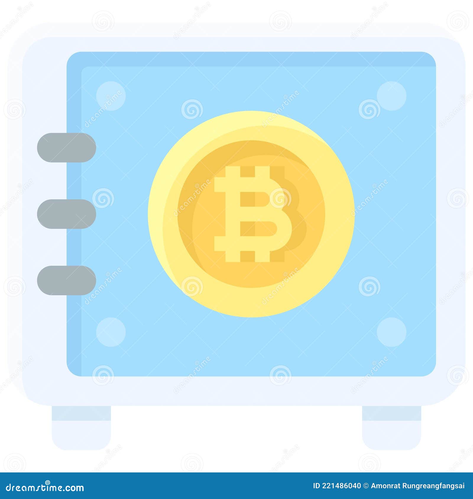 Safe Icon, Cryptocurrency Related Vector Stock Vector - Illustration of ...