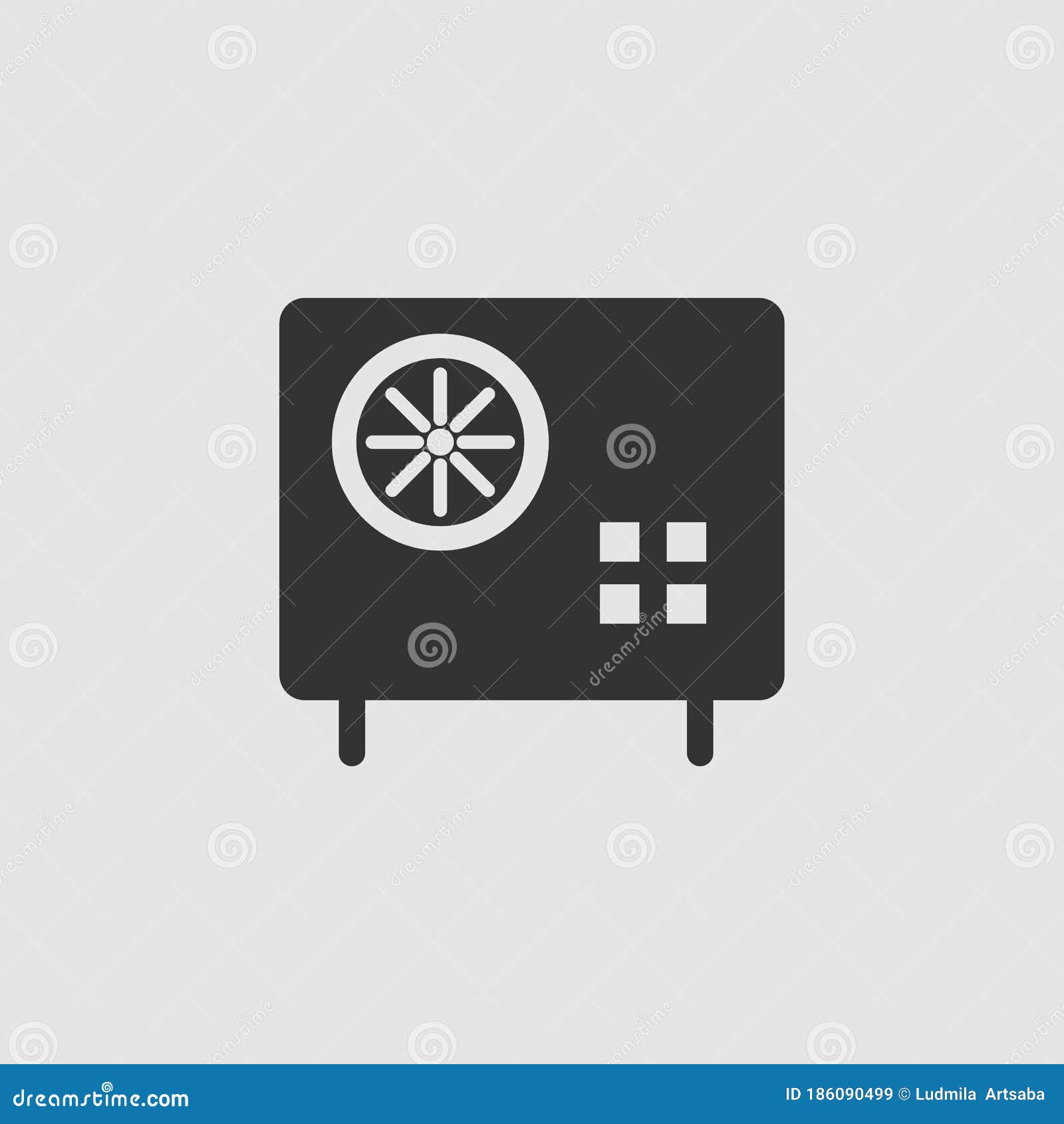 Safe icon flat stock illustration. Illustration of protection - 186090499