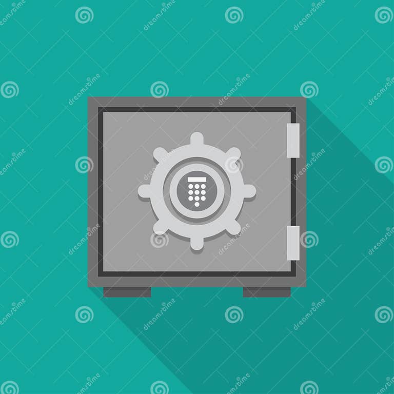 Safe icon flat stock vector. Illustration of concept - 80098601