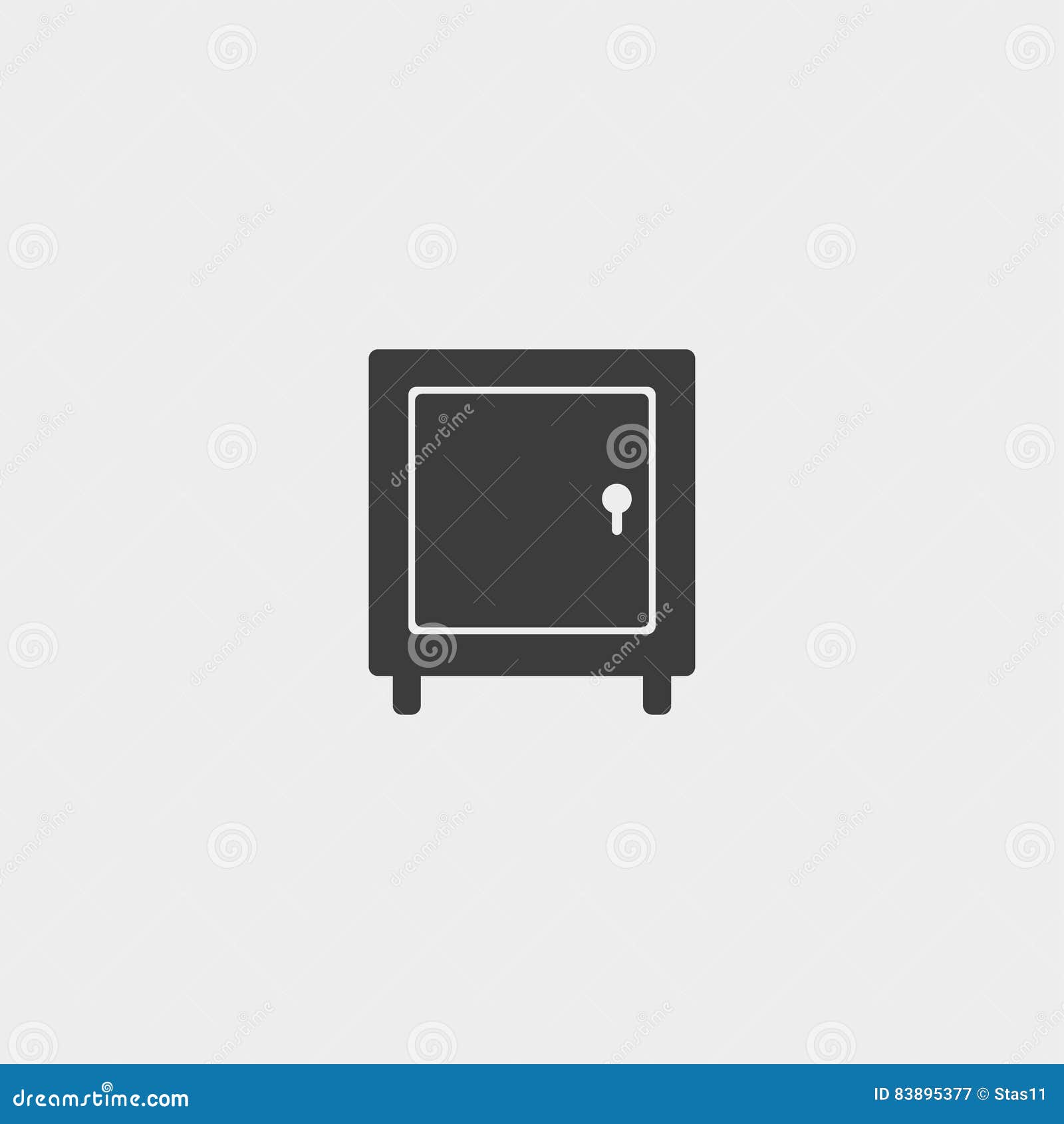 Safe Icon in a Flat Design in Black Color. Vector Illustration Eps10 ...