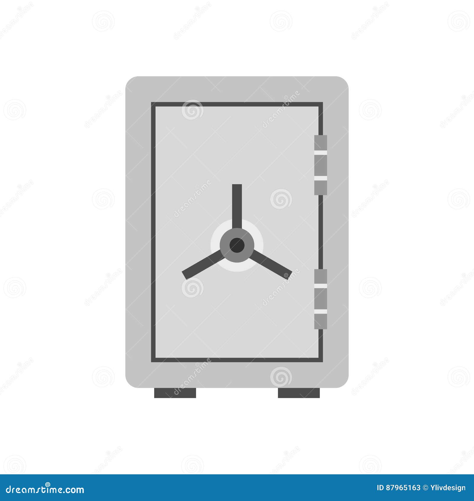 Safe icon, flat style stock vector. Illustration of square - 87965163