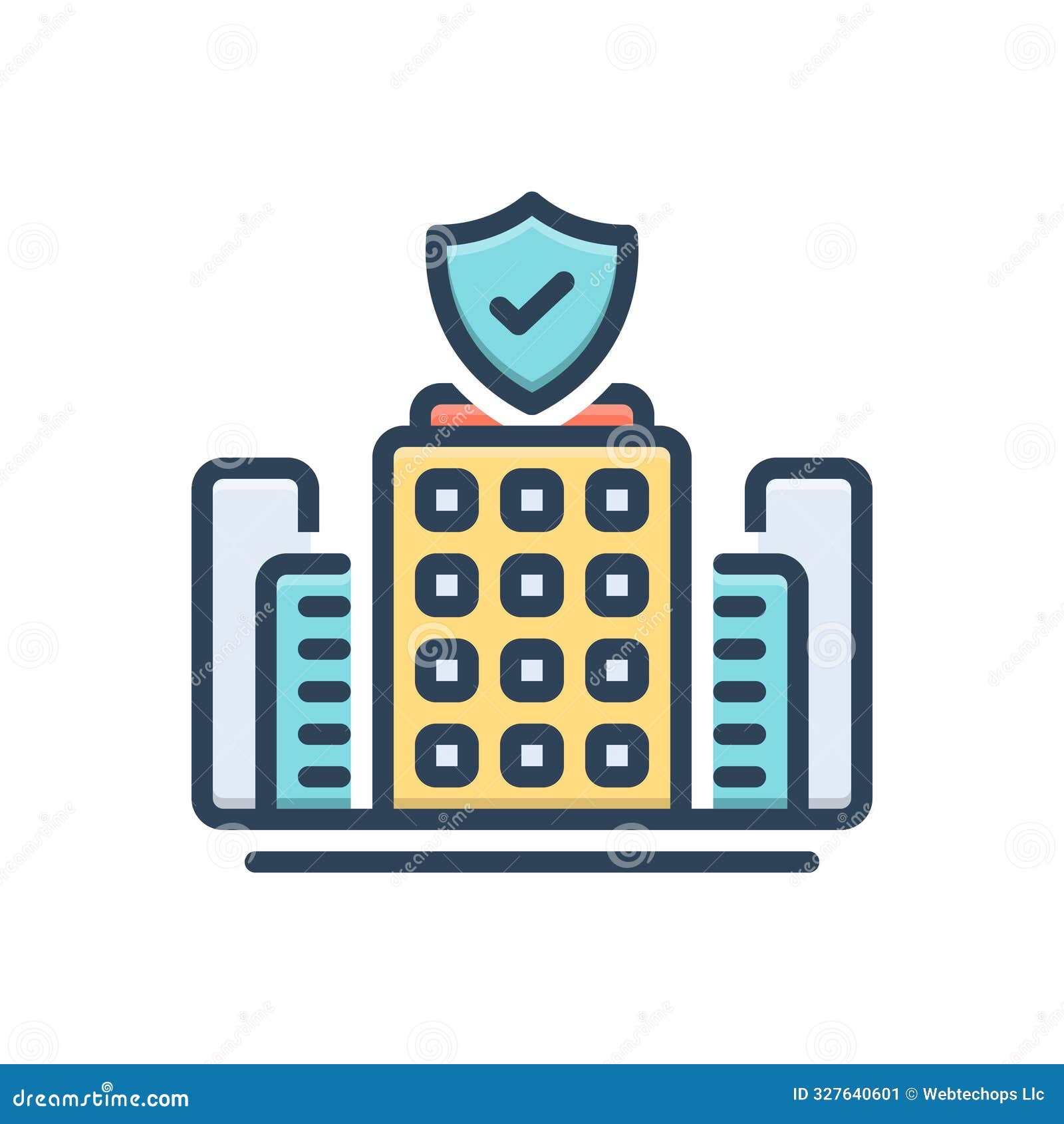 Color Illustration Icon for Safe, Hotel and Residential Stock ...