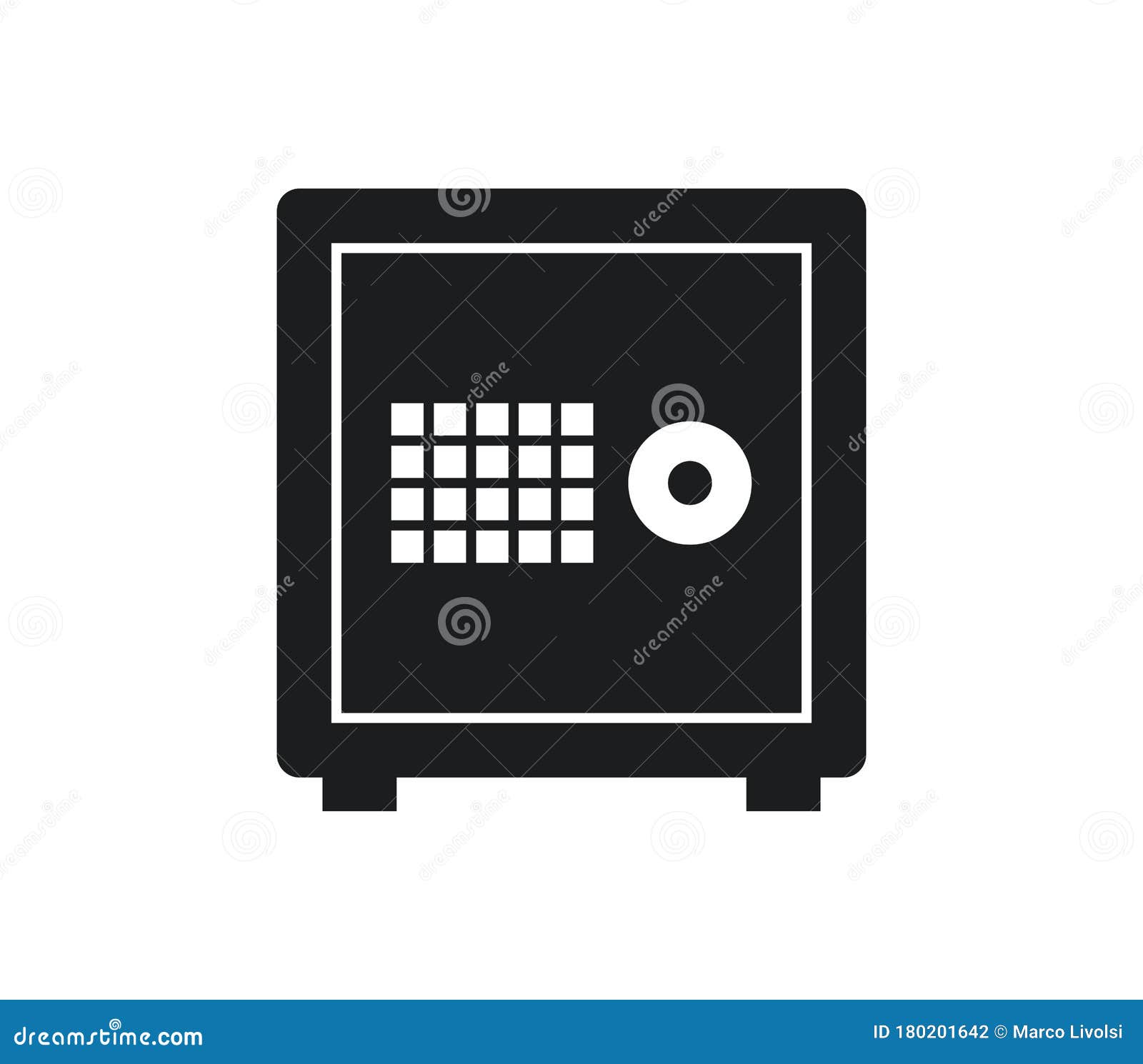 Safe Icon Illustrated in Vector on White Background Stock Illustration ...
