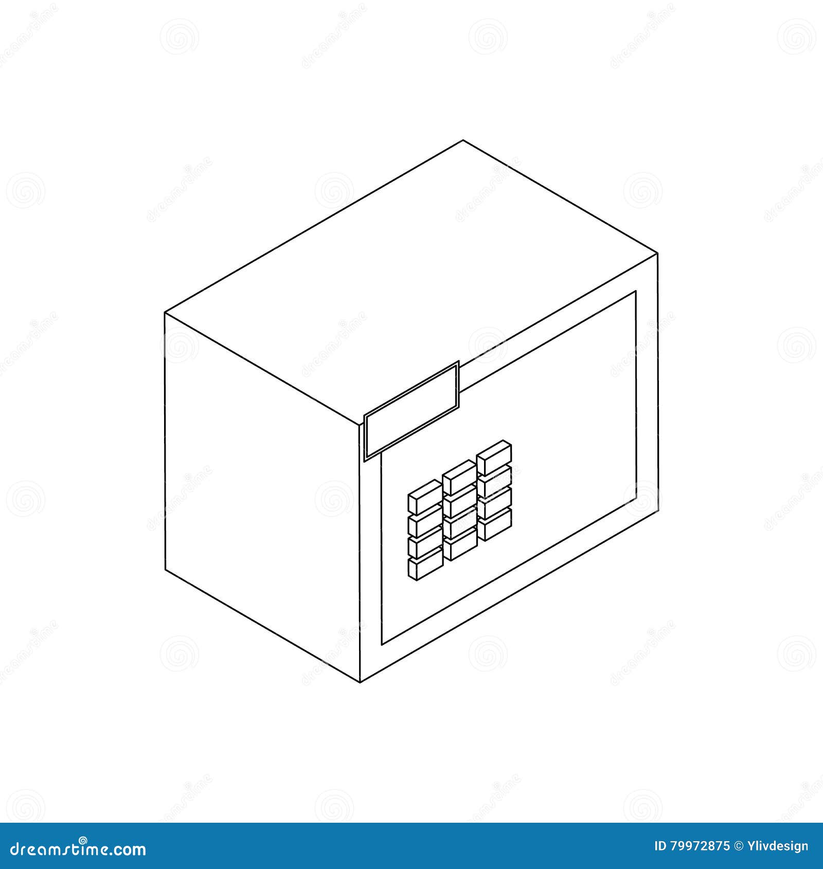 Safe Icon, Isometric 3d Style Stock Vector - Illustration of password ...
