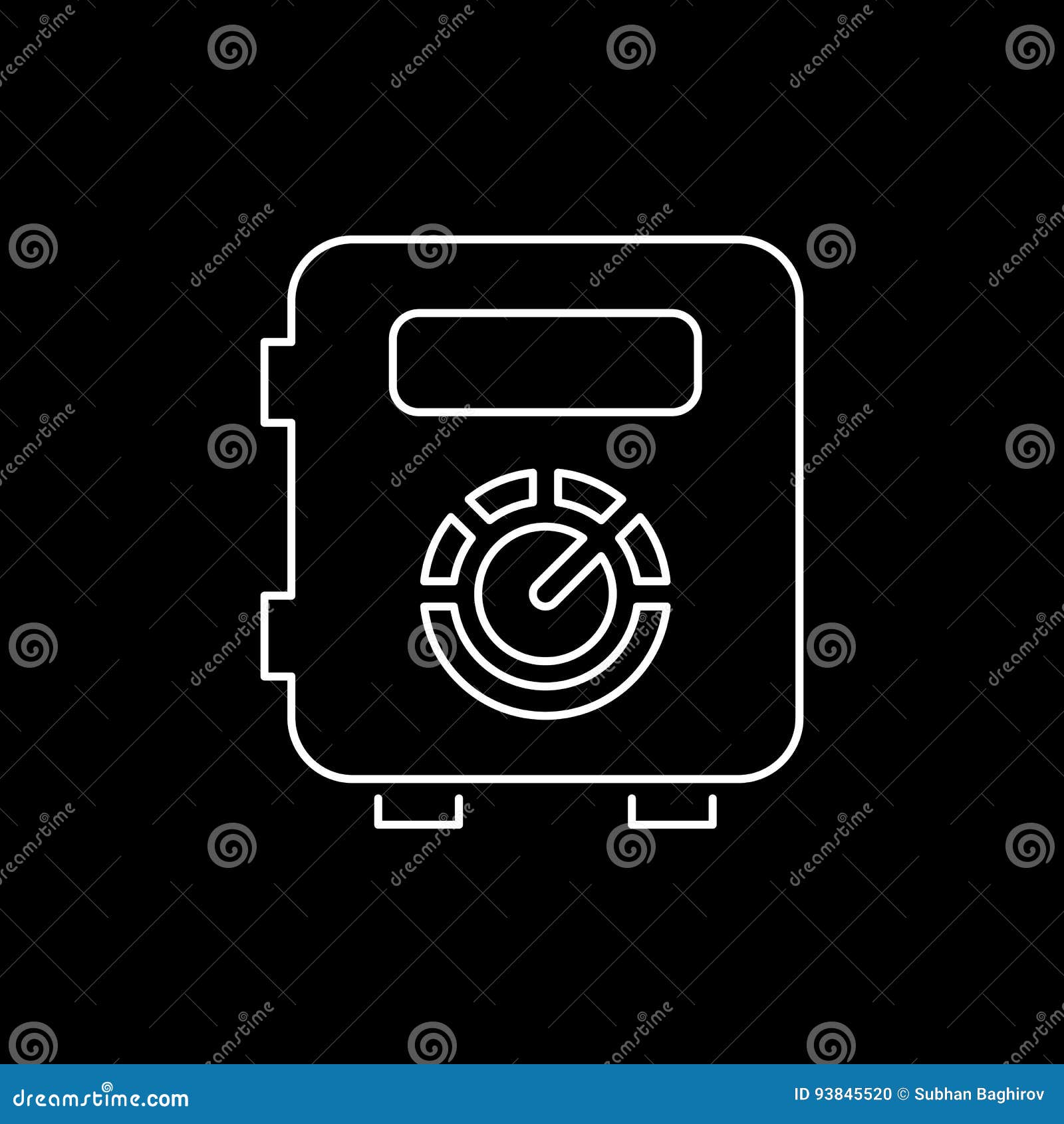 Safe Icon Simple Flat Style Vector Illustration Stock Vector ...