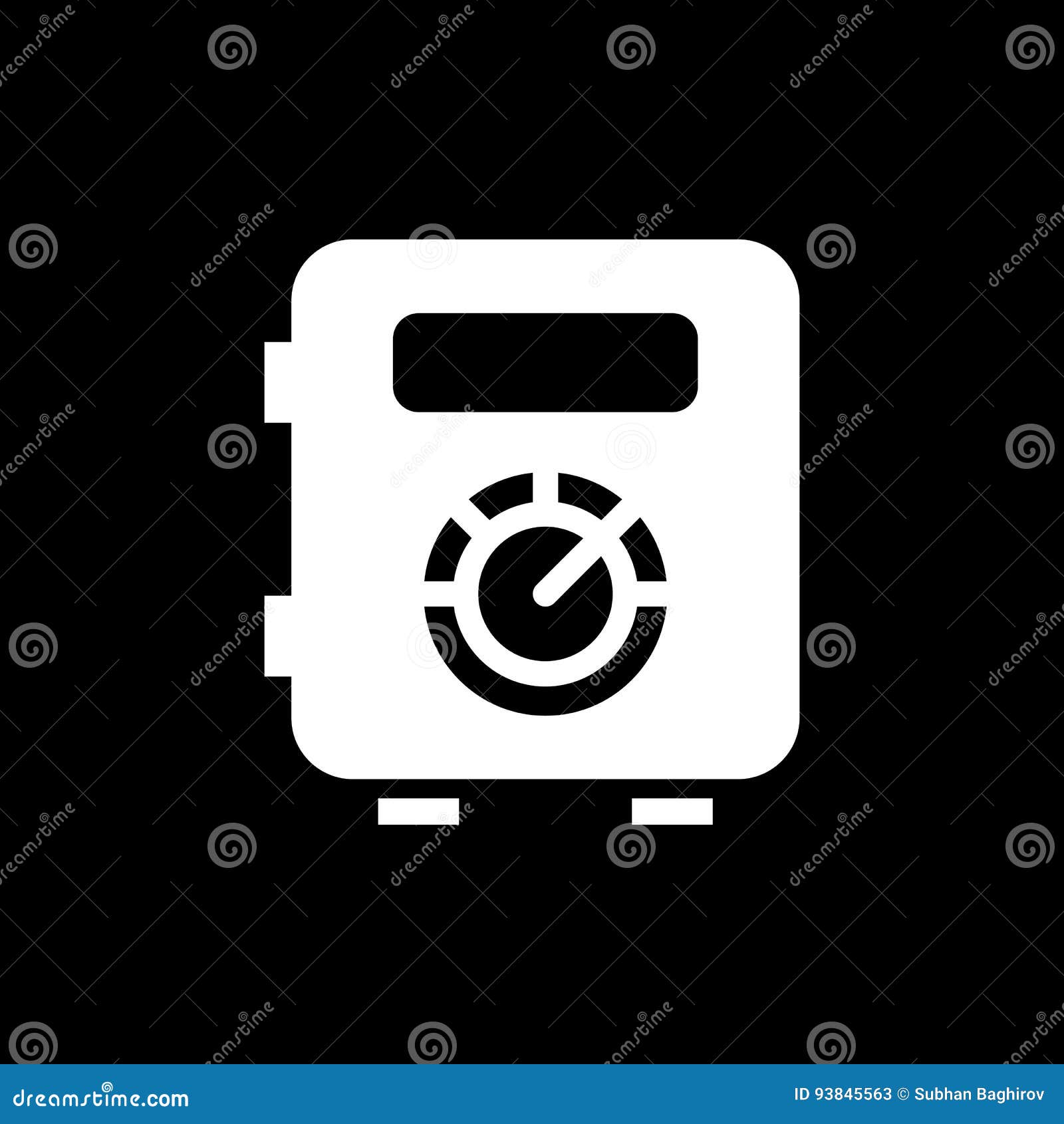 Safe Icon Simple Flat Style Vector Illustration Stock Vector ...
