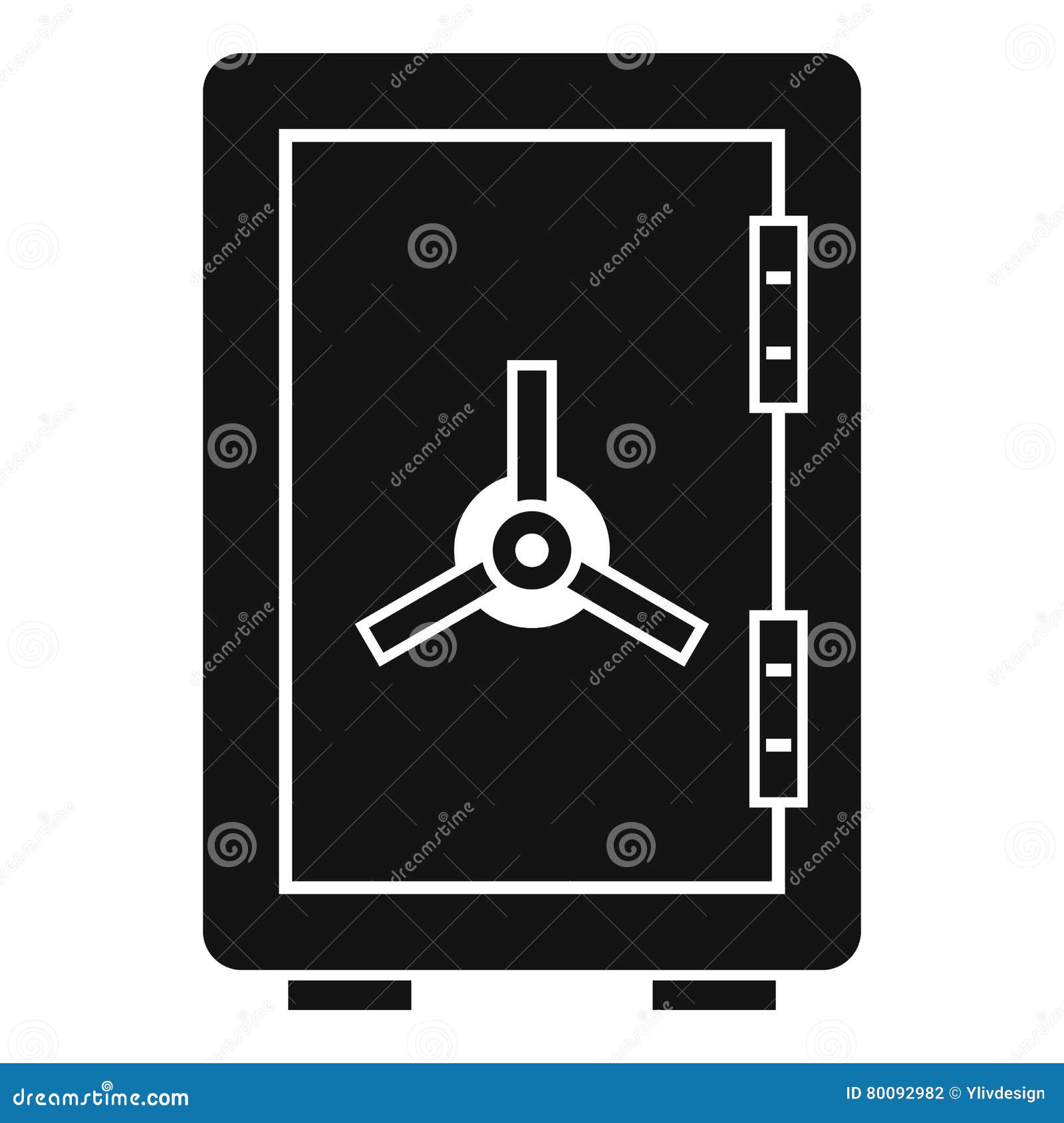Safe icon, simple style stock vector. Illustration of icon - 80092982