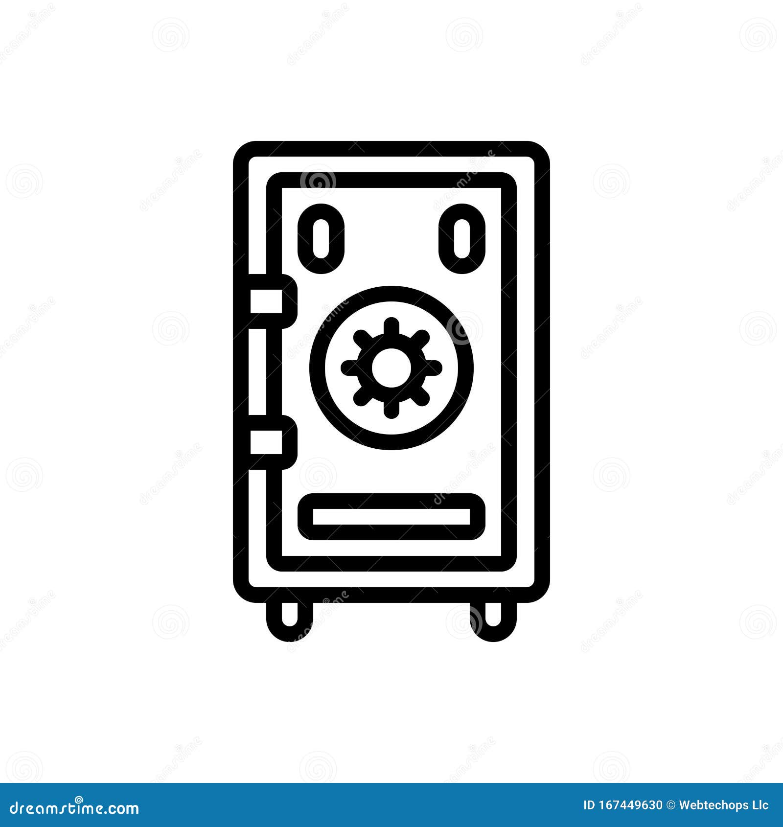 Black Line Icon for Safe, Unbroken and Undamaged Stock Vector ...