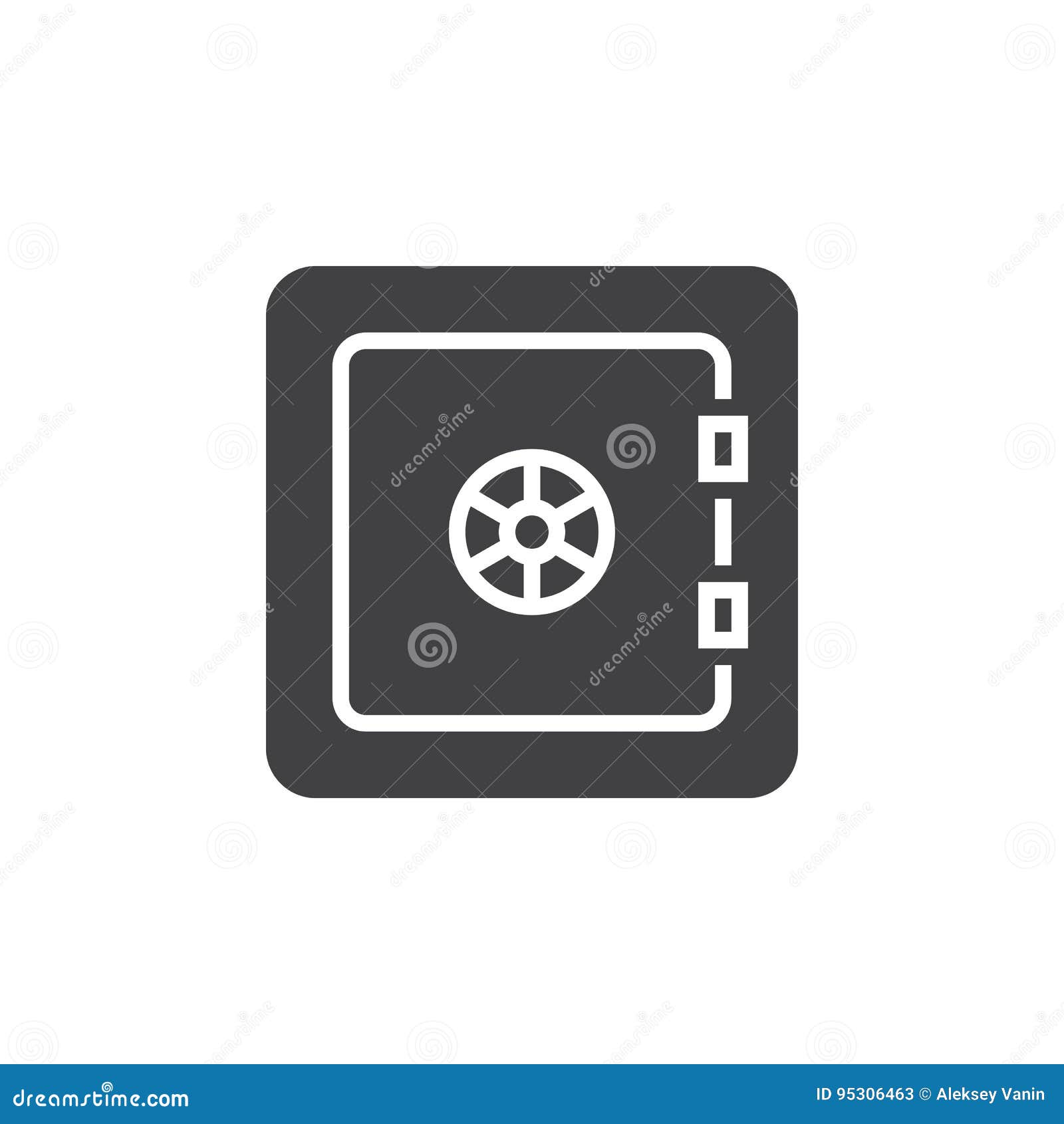 Safe Icon Vector, Solid Logo, Pictogram Isolated on White, Pixel Stock ...