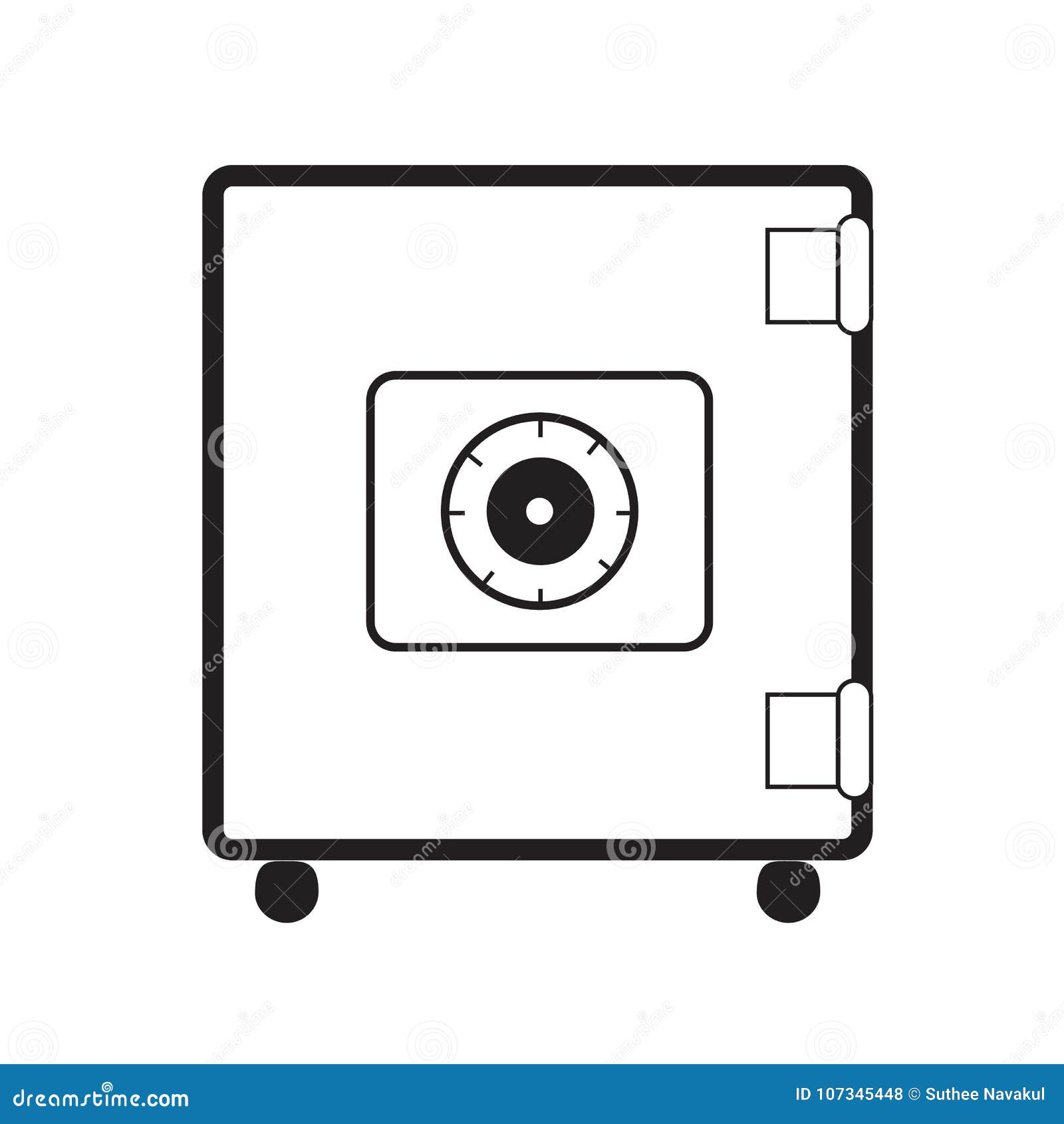 Safe Icon on White Background. Safe Symbol Stock Vector - Illustration ...