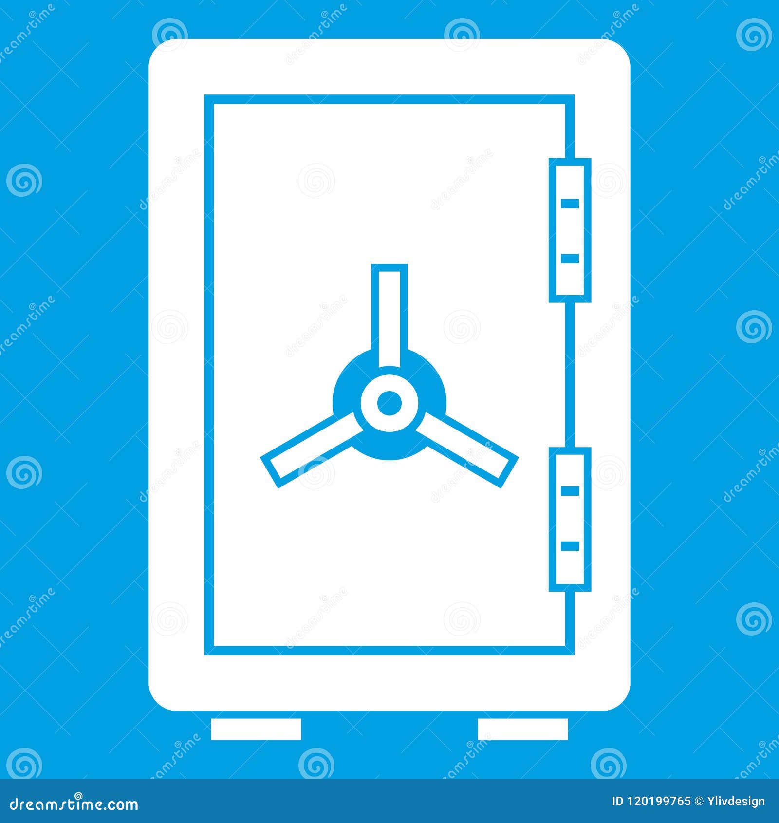 Safe icon white stock vector. Illustration of isolated - 120199765