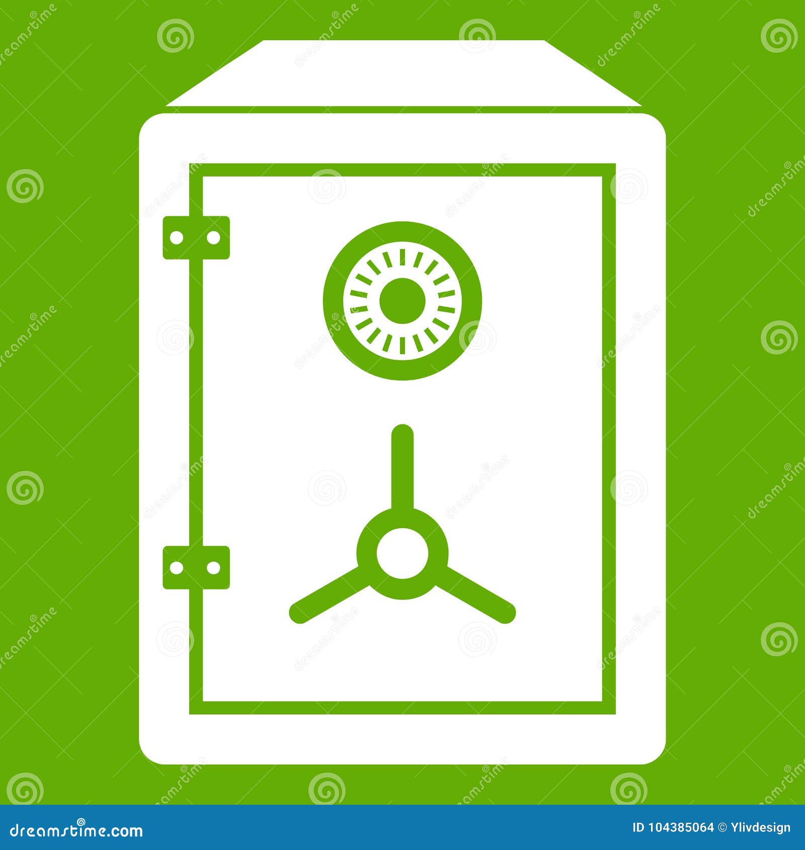 Safe icon green stock vector. Illustration of secrecy - 104385064
