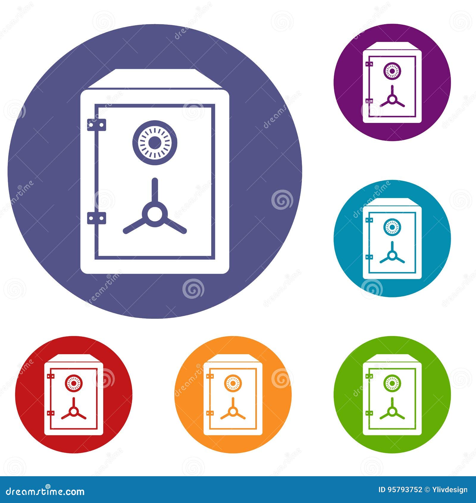 Safe icons set stock vector. Illustration of collection - 95793752