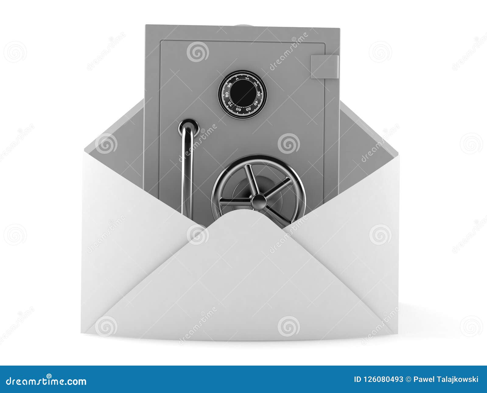 Safe inside envelope stock illustration. Illustration of send - 126080493