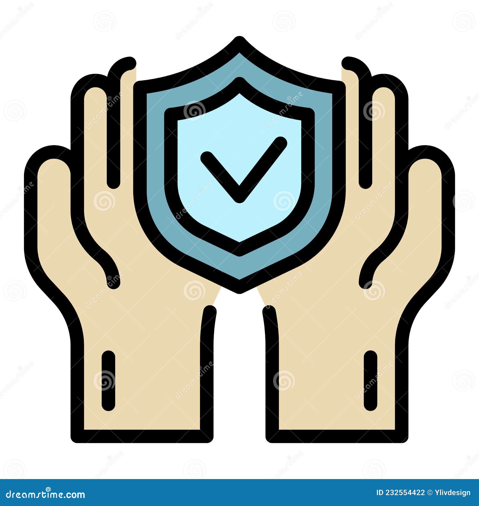 Safe Insurance Icon Color Outline Vector Stock Vector - Illustration of ...