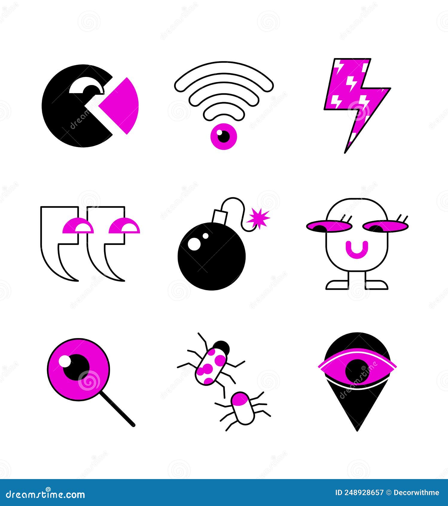 Safe Internet - Colorful Flat Design Style Icon Set Stock Vector ...