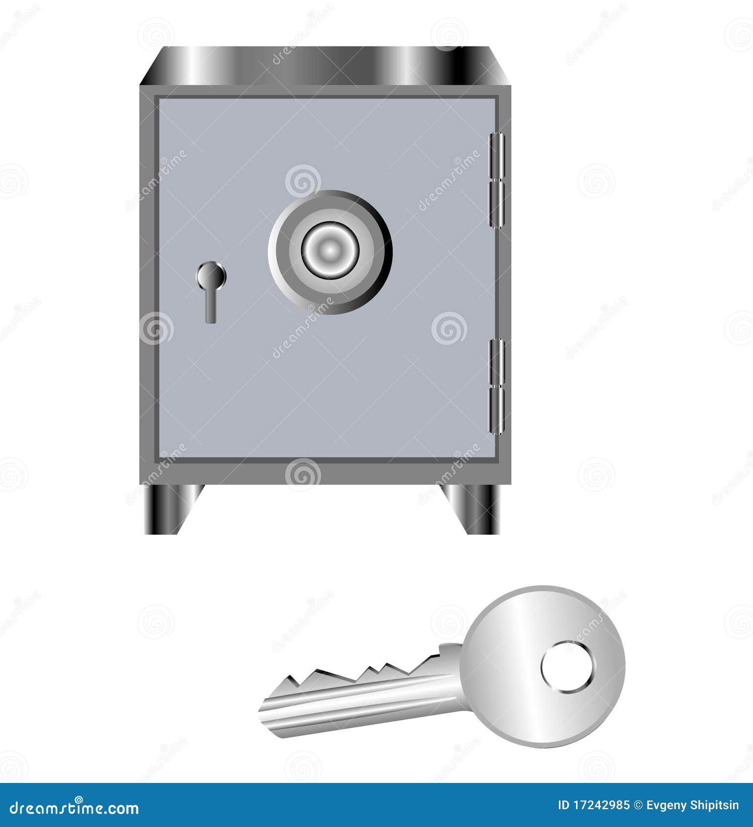 Safe with key stock vector. Illustration of strong, security - 17242985